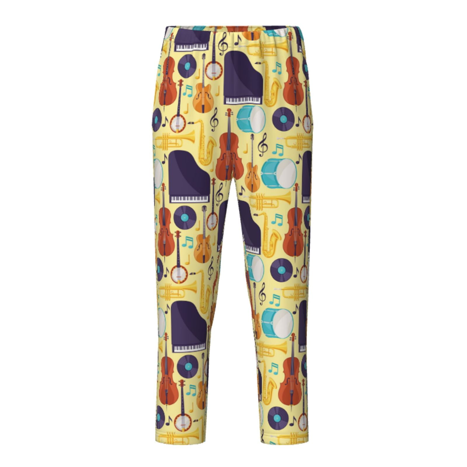 Zeuib Musical Instruments Print Pajama Pants for Girls Boys,PJ Bottoms ...