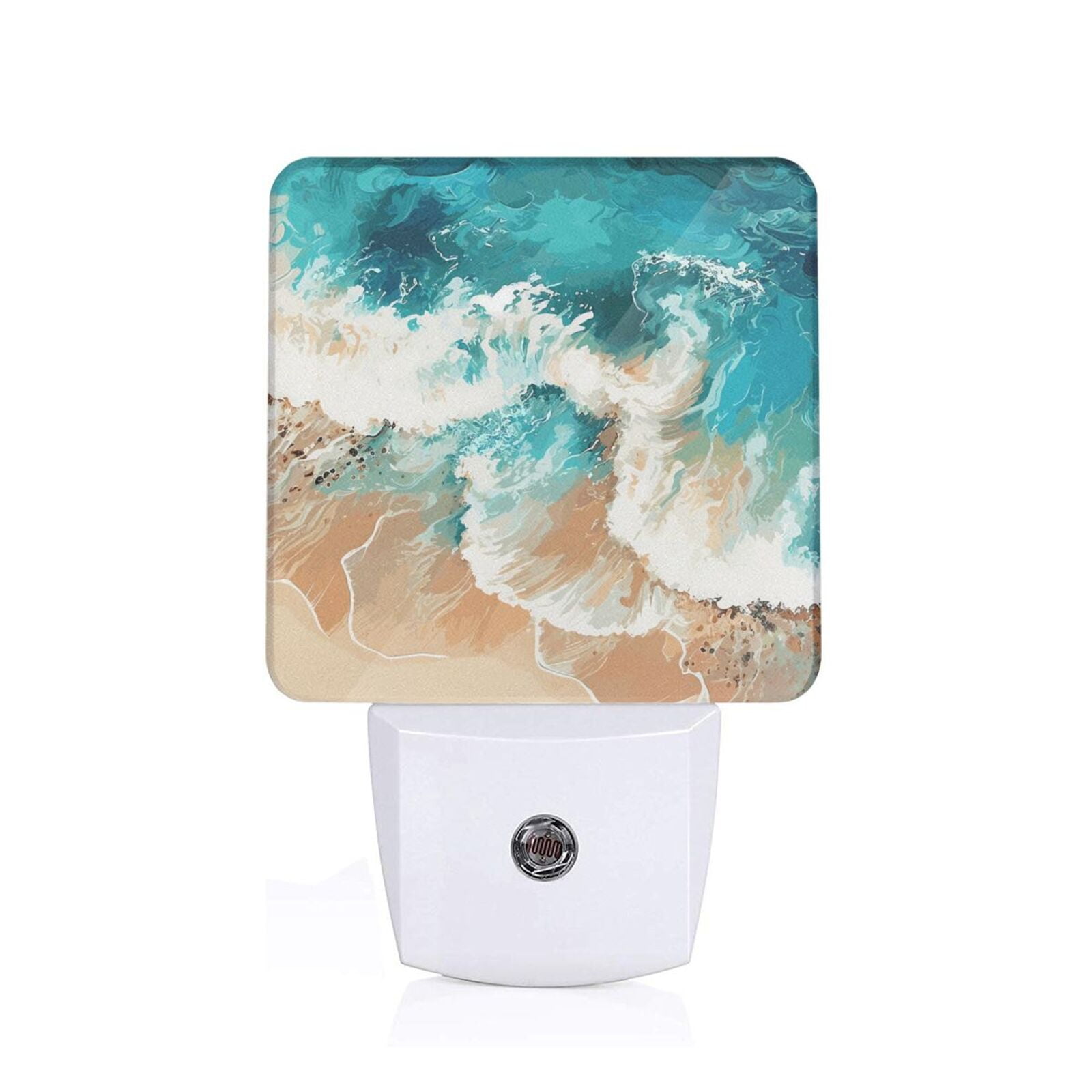 Zeuib Ocean Wave Crash LED Night Light,Plug in Night Light with Dusk to ...
