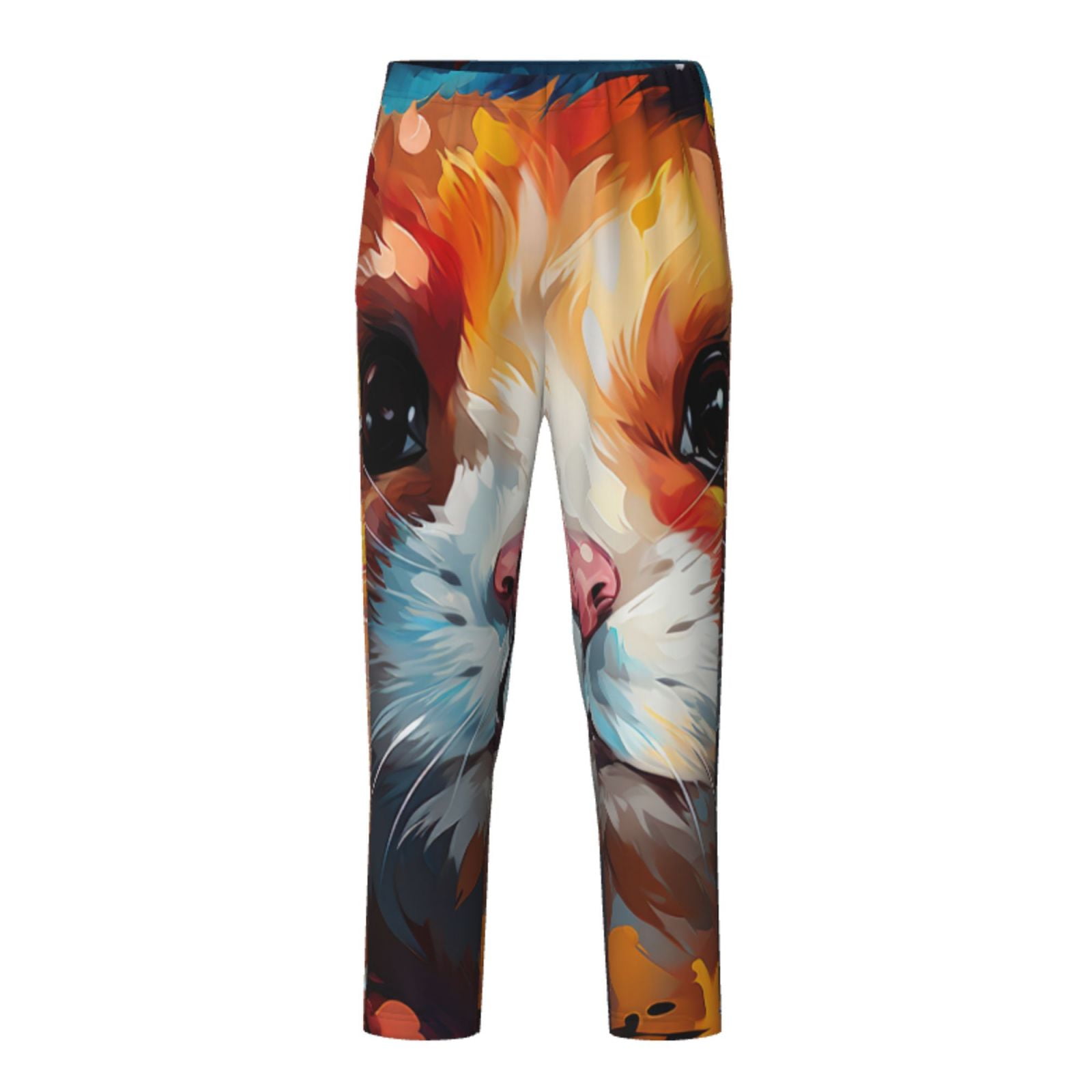 Zeuib Oil Painting Colorful Hamster Print Pajama Pants for Girls Boys ...