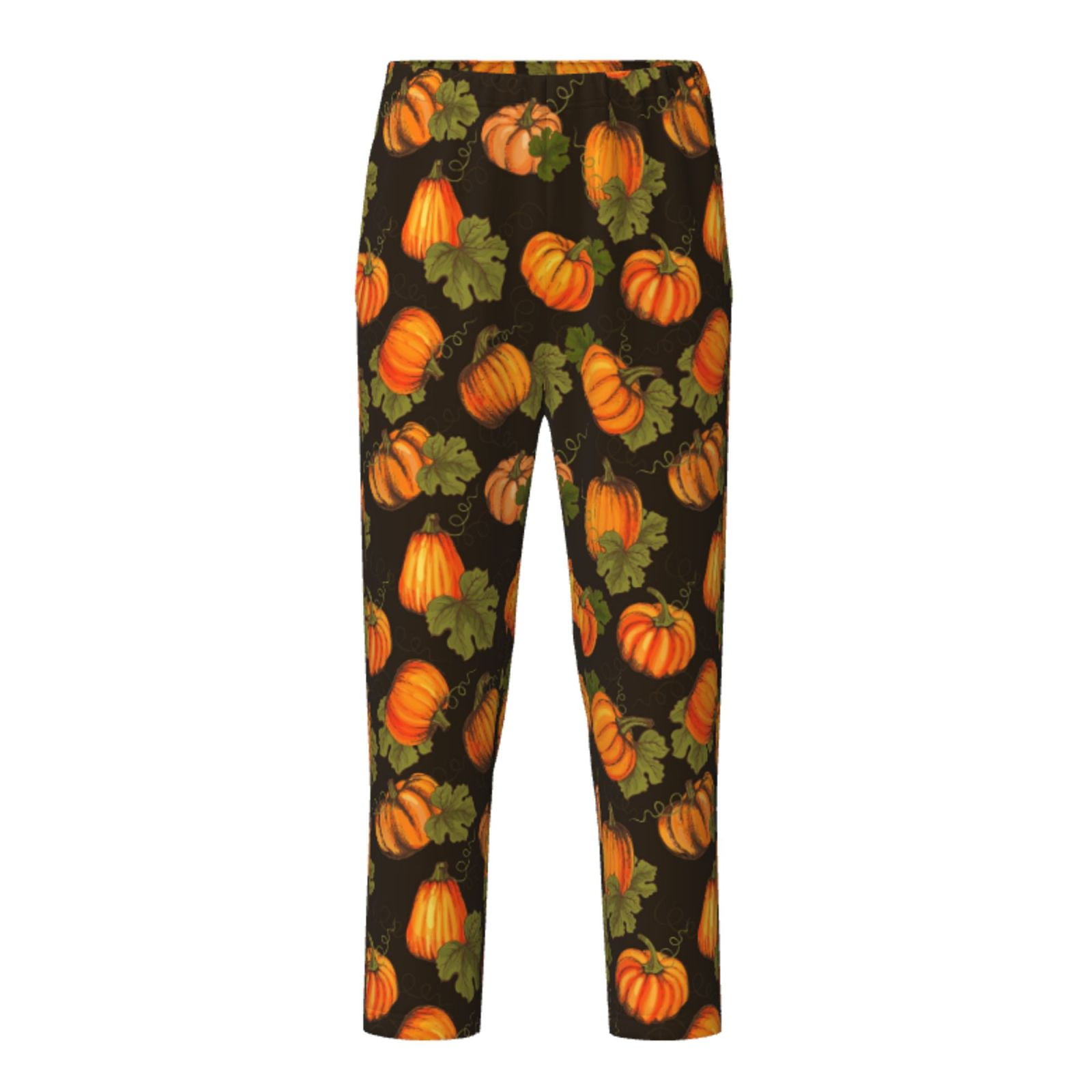 Zeuib Orange Pumpkin Print Pajama Pants for Girls Boys,PJ Bottoms for ...