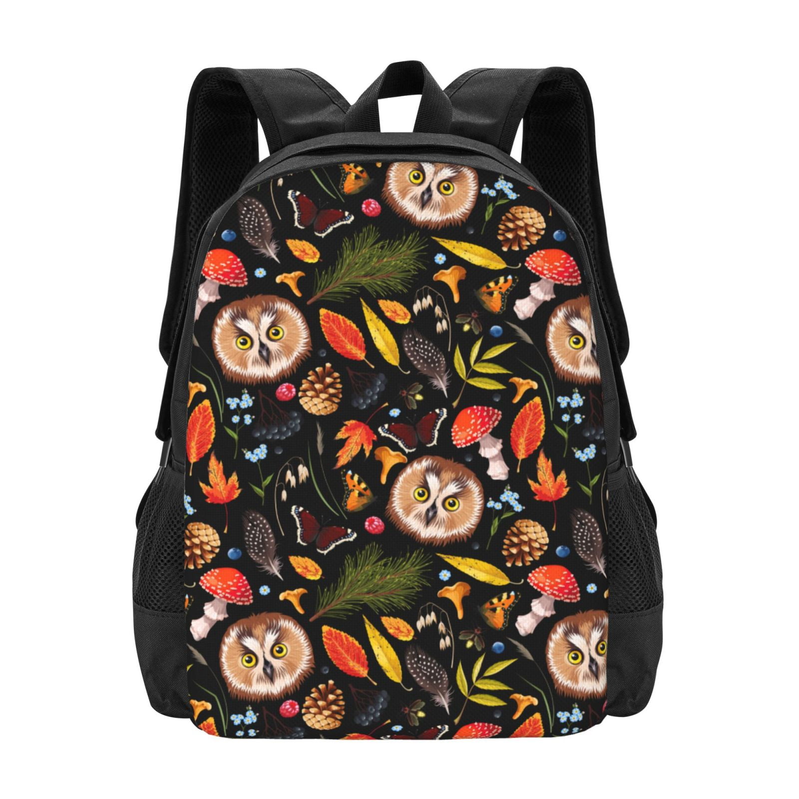 Zeuib Owl And Leaves Stylish and Lightweight Backpack: Perfect for ...