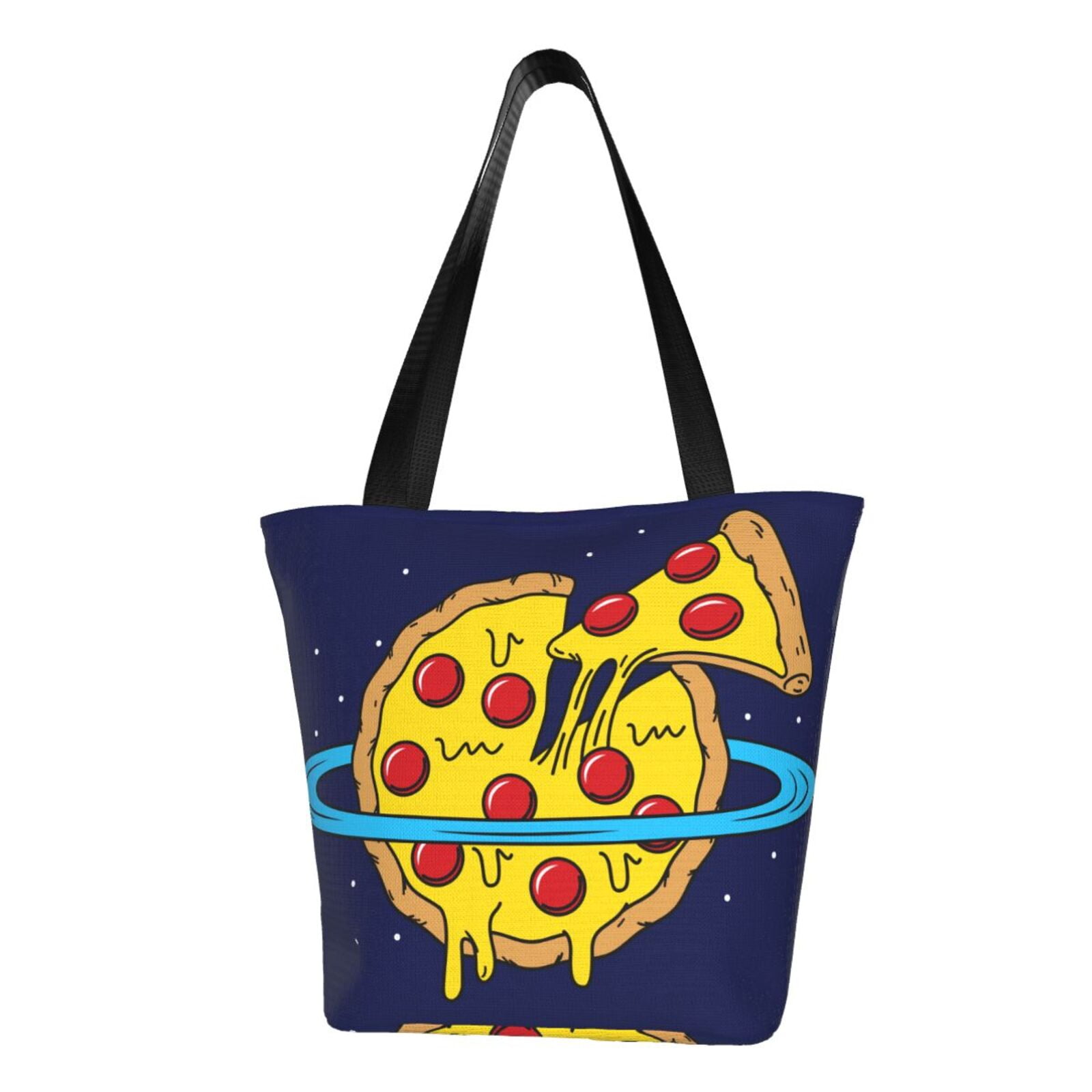 Zeuib PLANETA EN FORMA DE PIZZA Shoulder Bag for Women Tote Bag ...