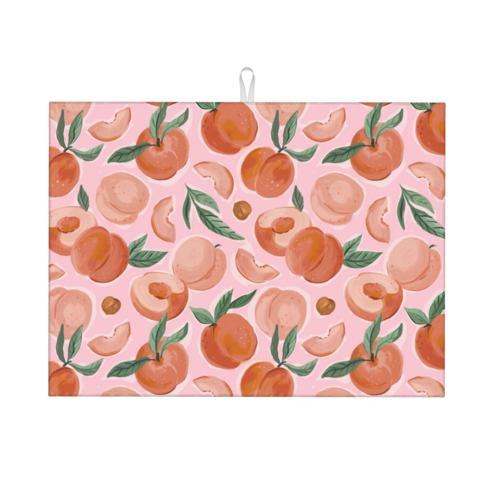 Zeuib Painting Peach Dish Drainer Kitchen Counter, Kitchen Drying Mat ...