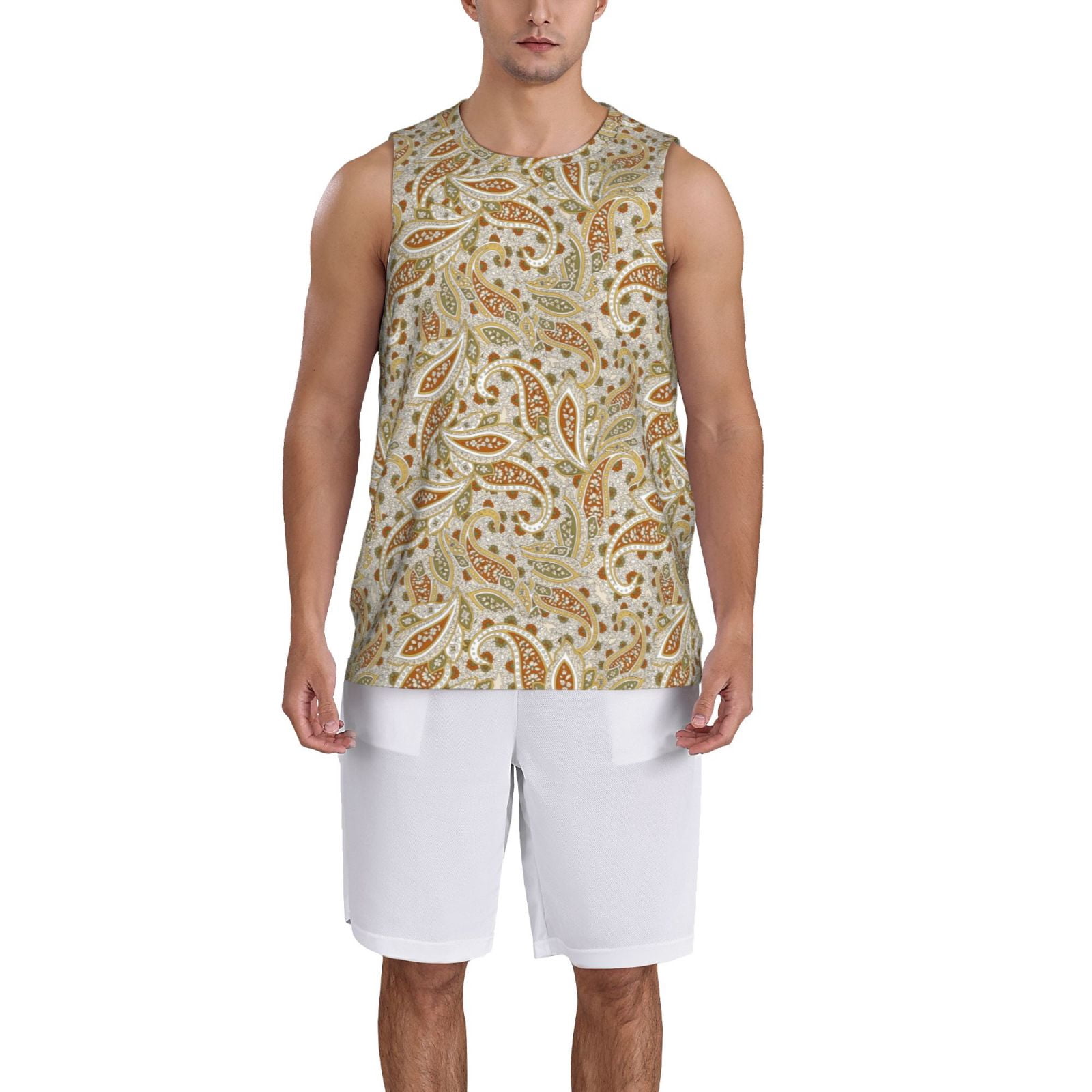 Zeuib Paisley Floral 1 Jersey Shirt for Men,Mesh Athletic Practice ...