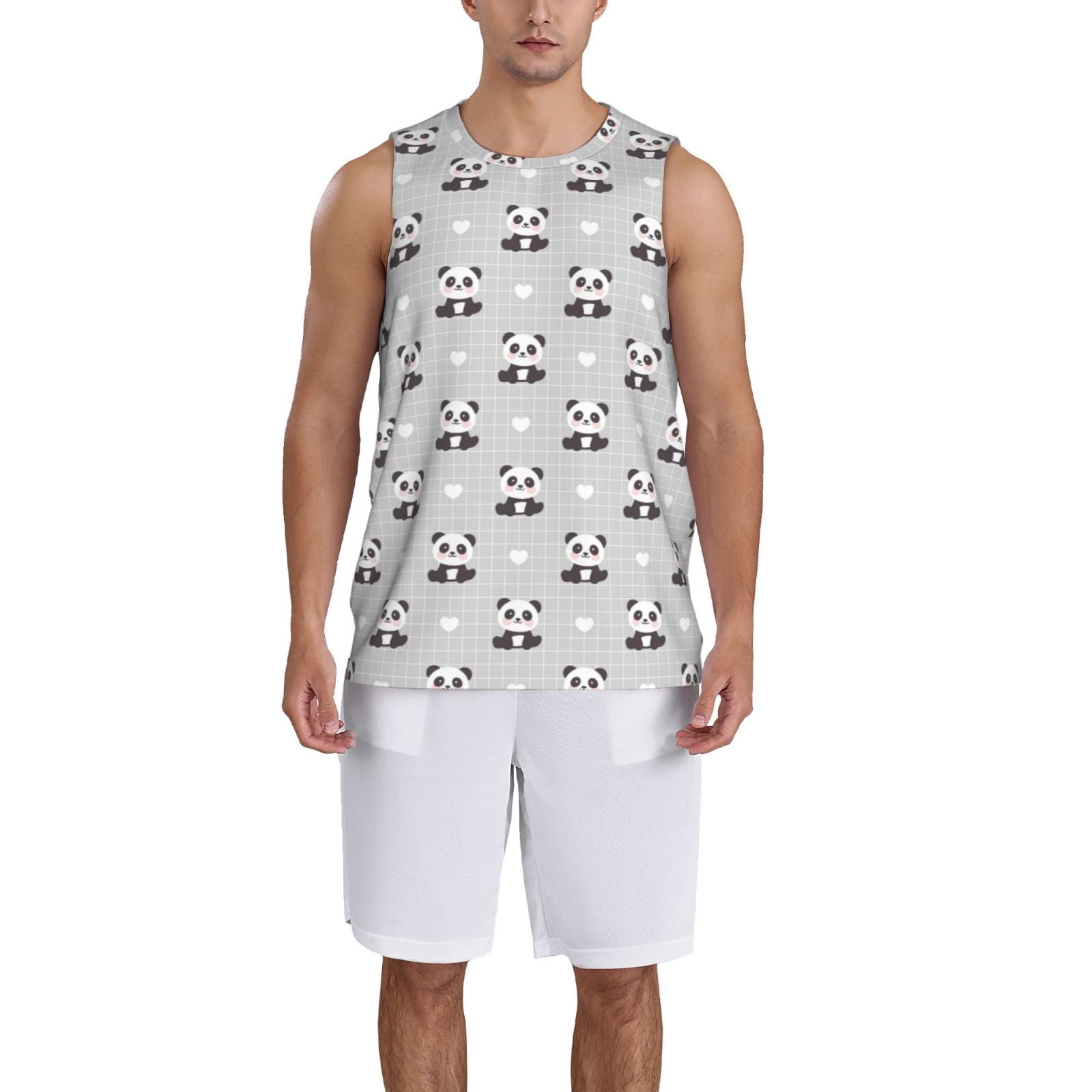 Zeuib Panda Bear Jersey Shirt for Men,Mesh Athletic Practice Sports ...