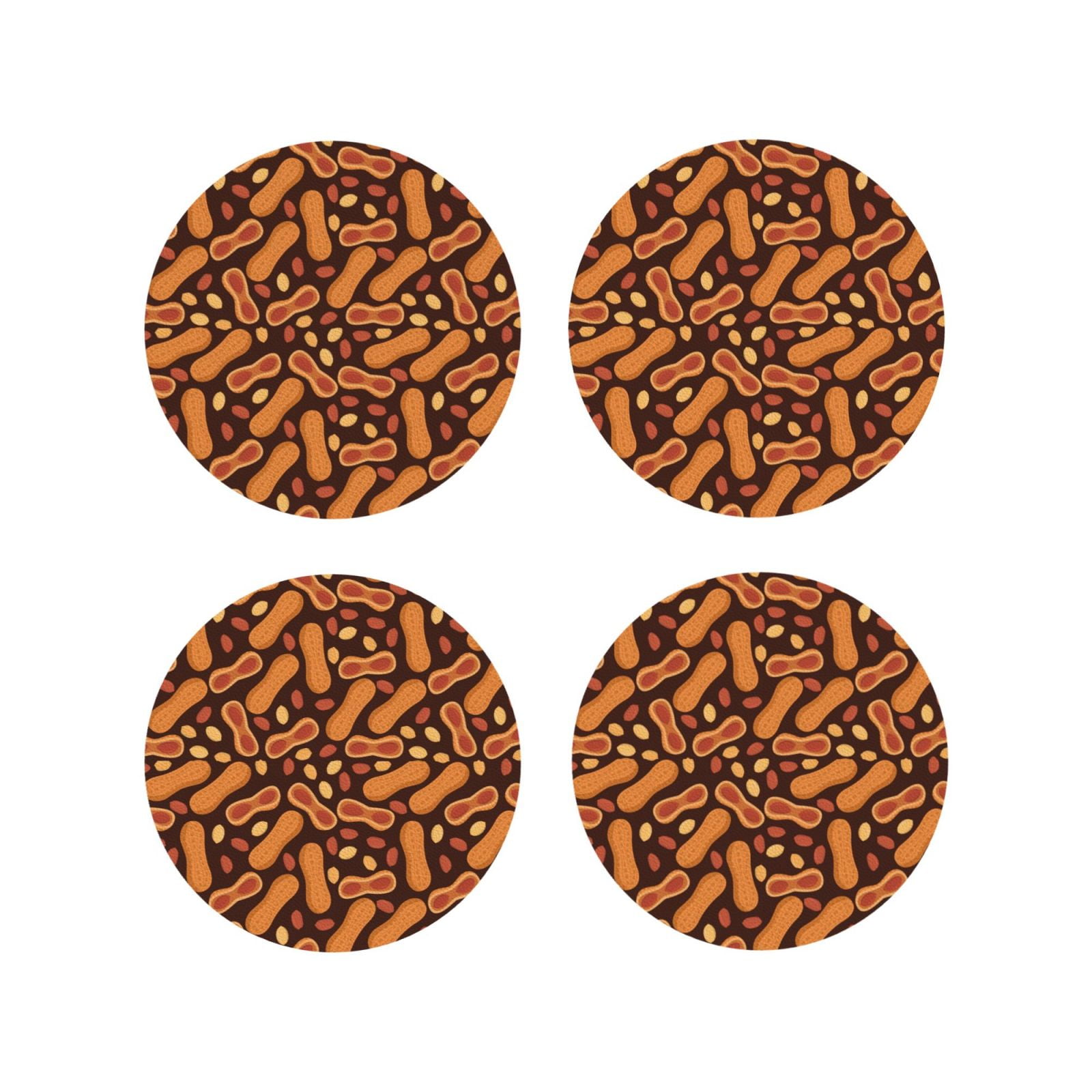 Zeuib Peanuts2 Print Set of 4 Coasters for Drinks, Glass & Cups Stain ...