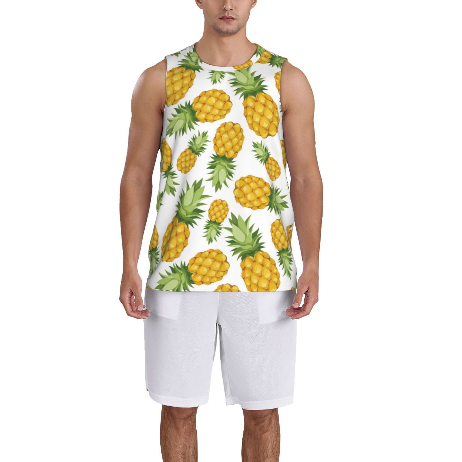 Zeuib Pineapple Jersey Shirt for Men,Mesh Athletic Practice Sports ...