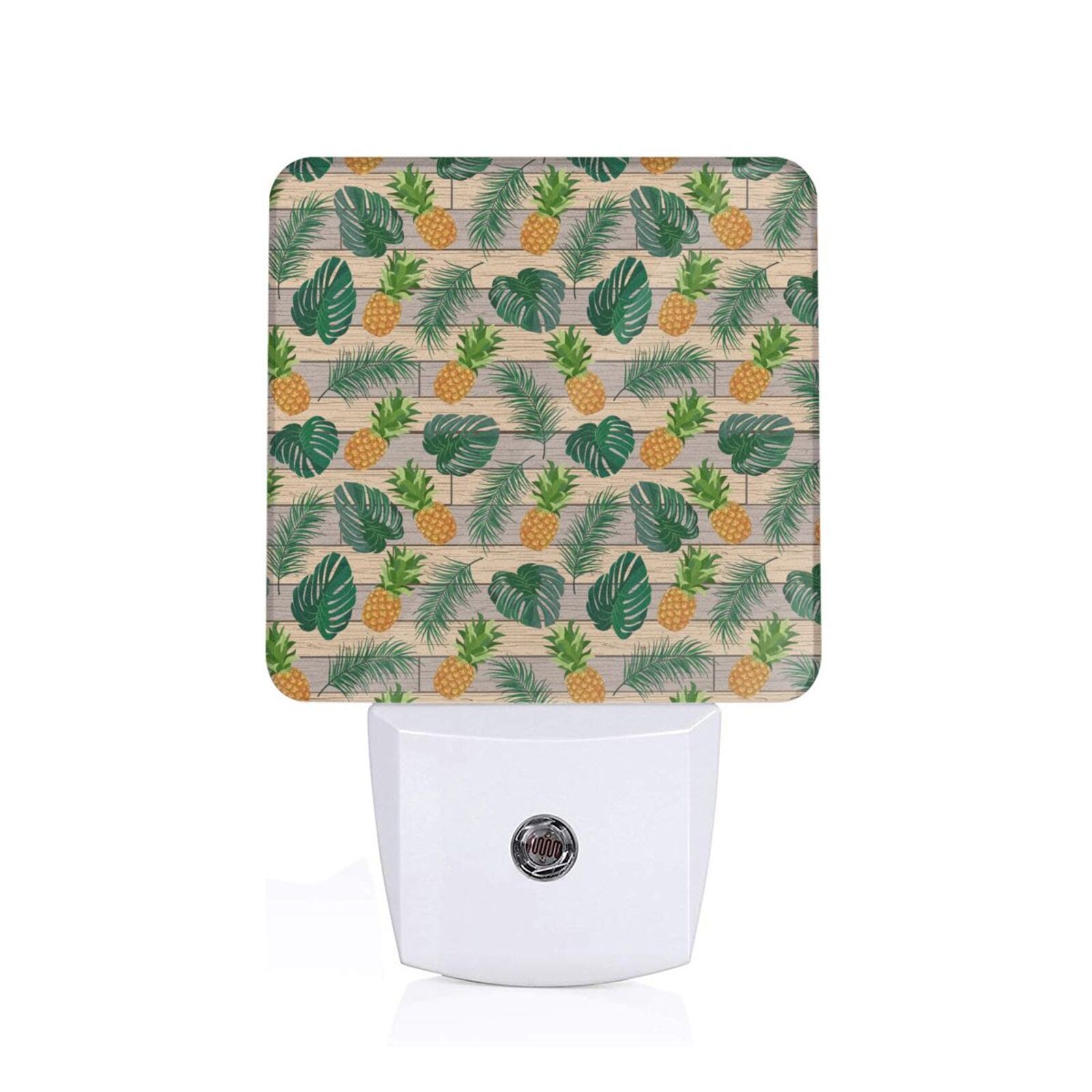 Zeuib Pineapples Palm Leaves LED Night Light,Plug in Night Light with ...