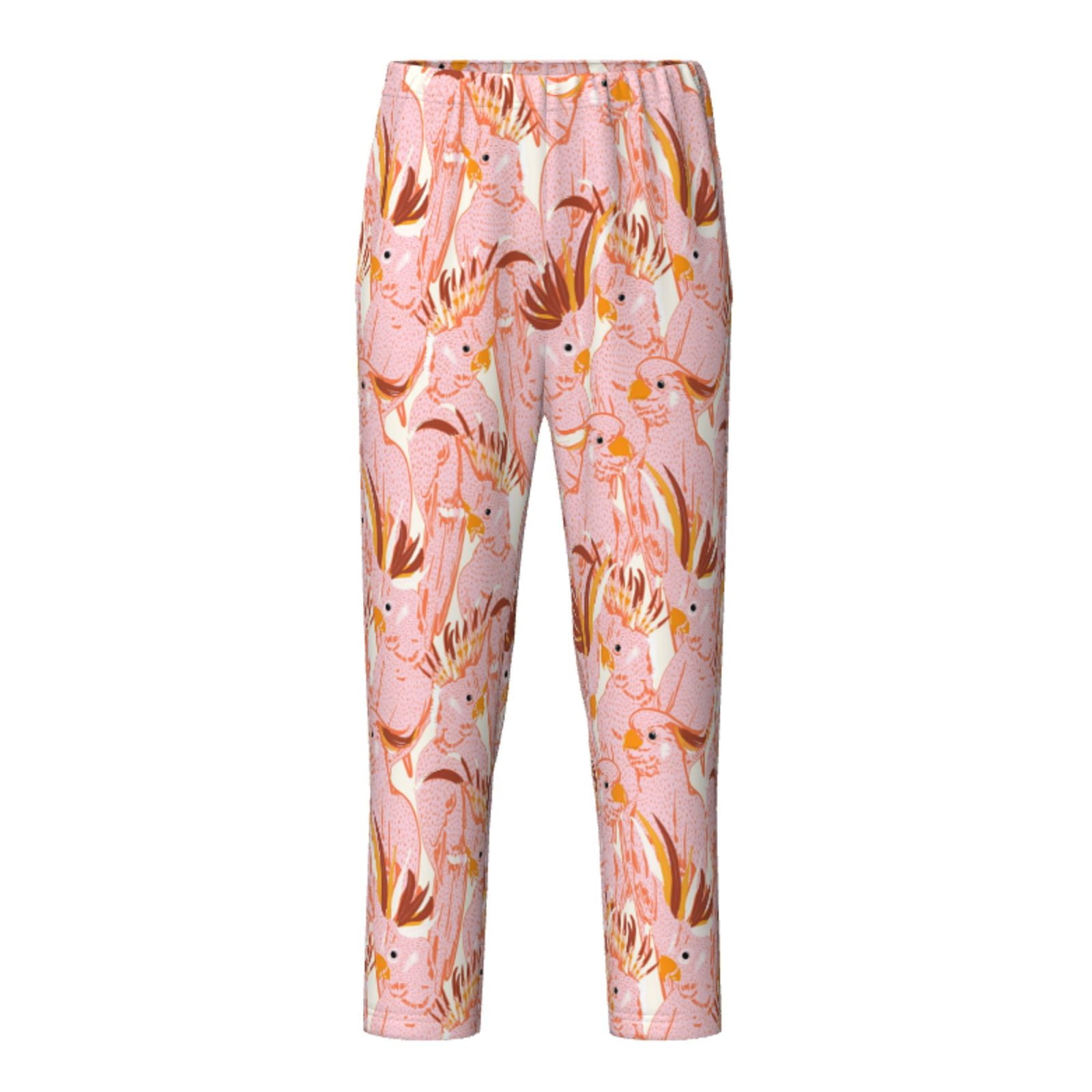 Zeuib Pink Cockatoo Birds Print Pajama Pants for Girls Boys,PJ Bottoms ...