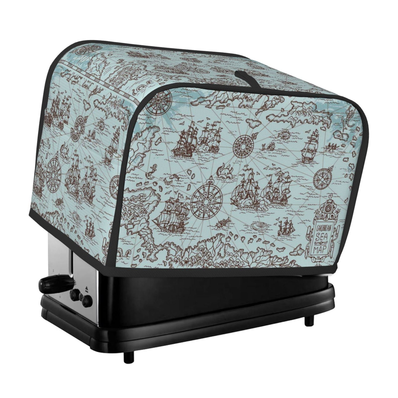 Zeuib Pirate Adventure Map Four Slice Toaster Dust Cover Appliance ...