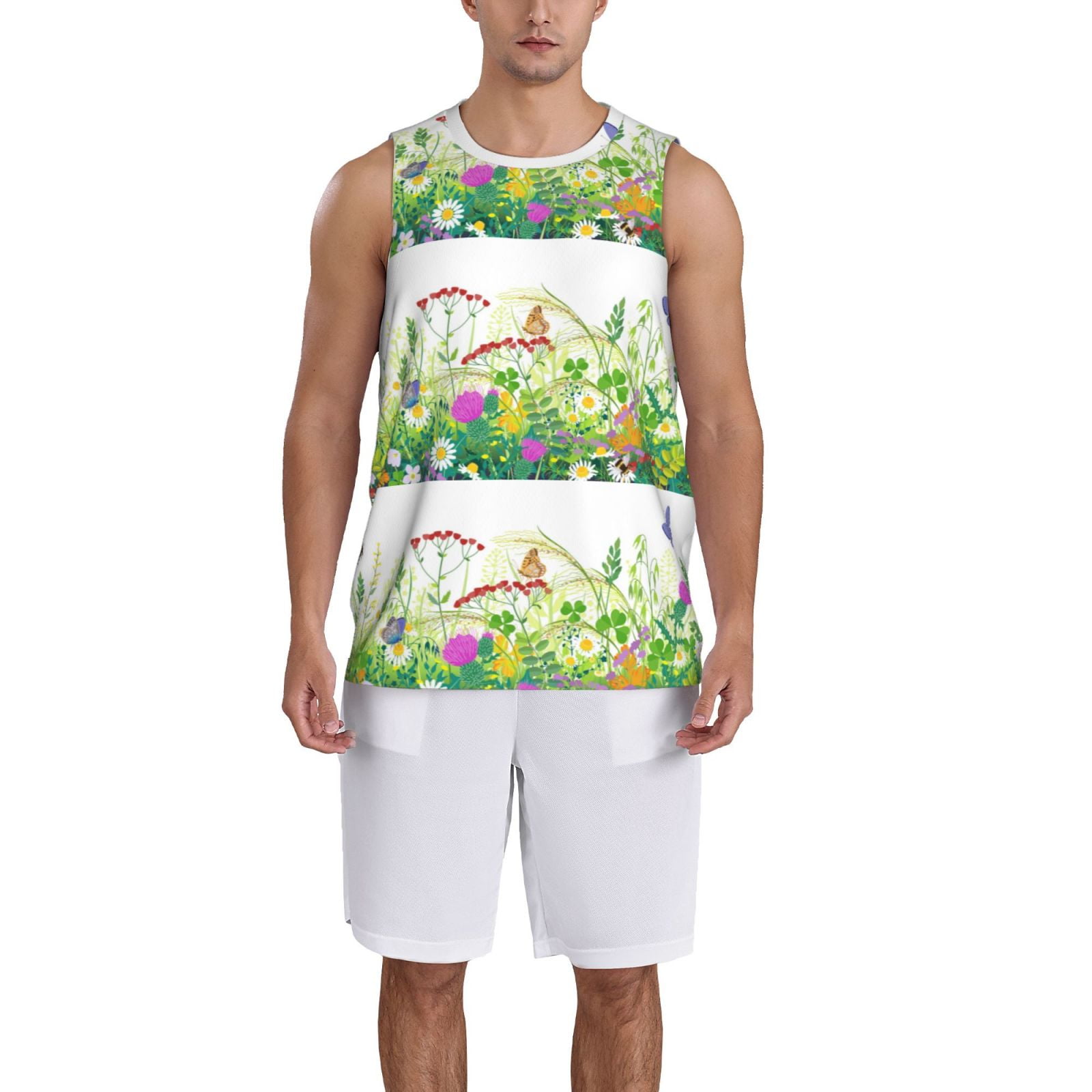 Zeuib Plants and Insects Jersey Shirt for Men,Mesh Athletic Practice ...