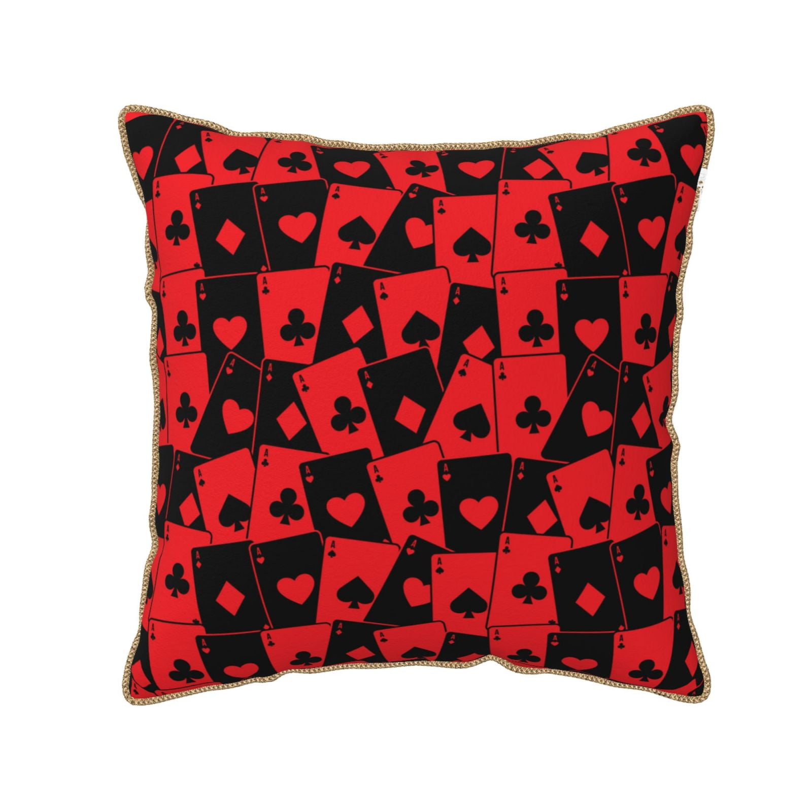Zeuib Playing Cards Print Decorative Throw Pillow Covers,Cushion Covers ...