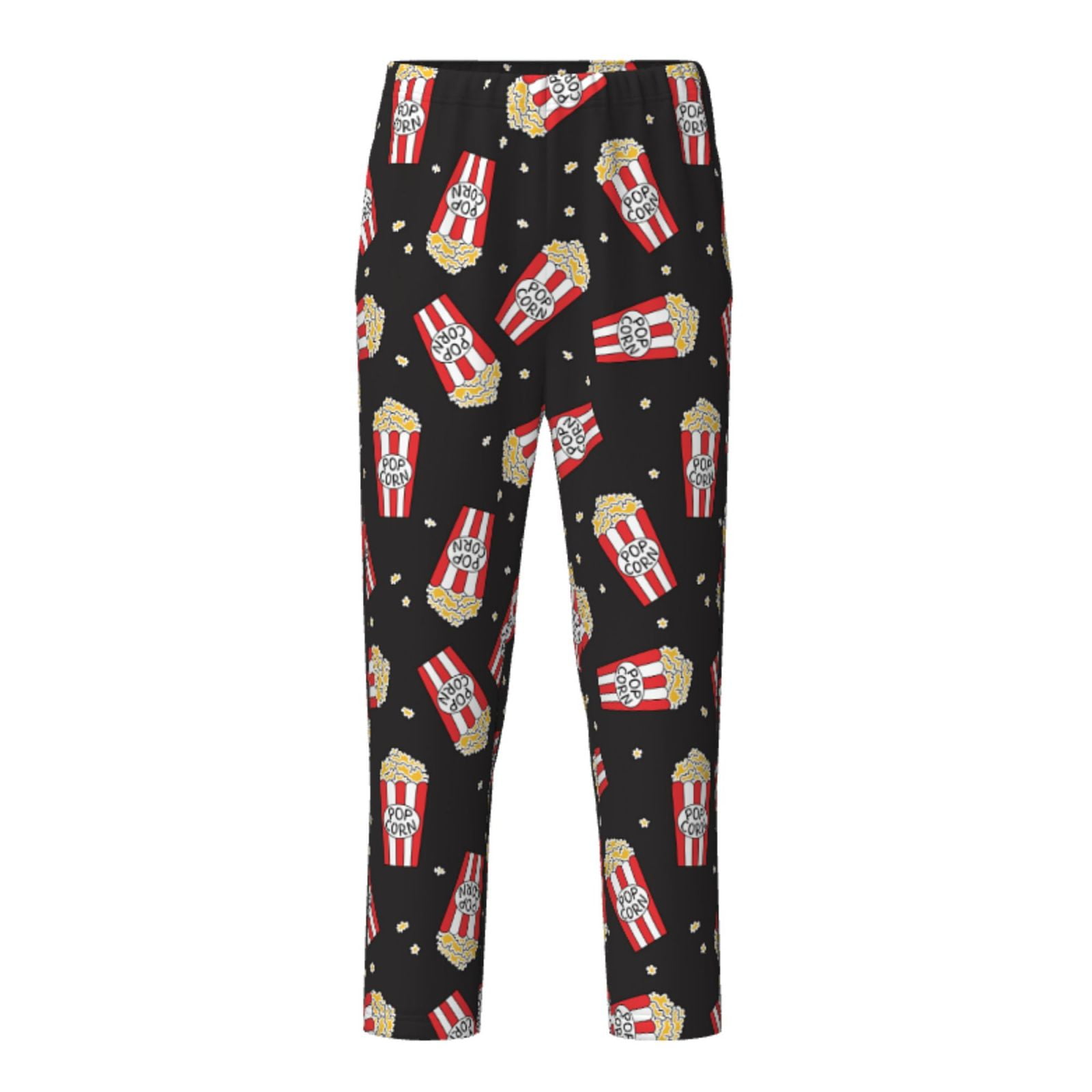 Zeuib Popcorn Print Pajama Pants for Girls Boys,PJ Bottoms for Kids ...