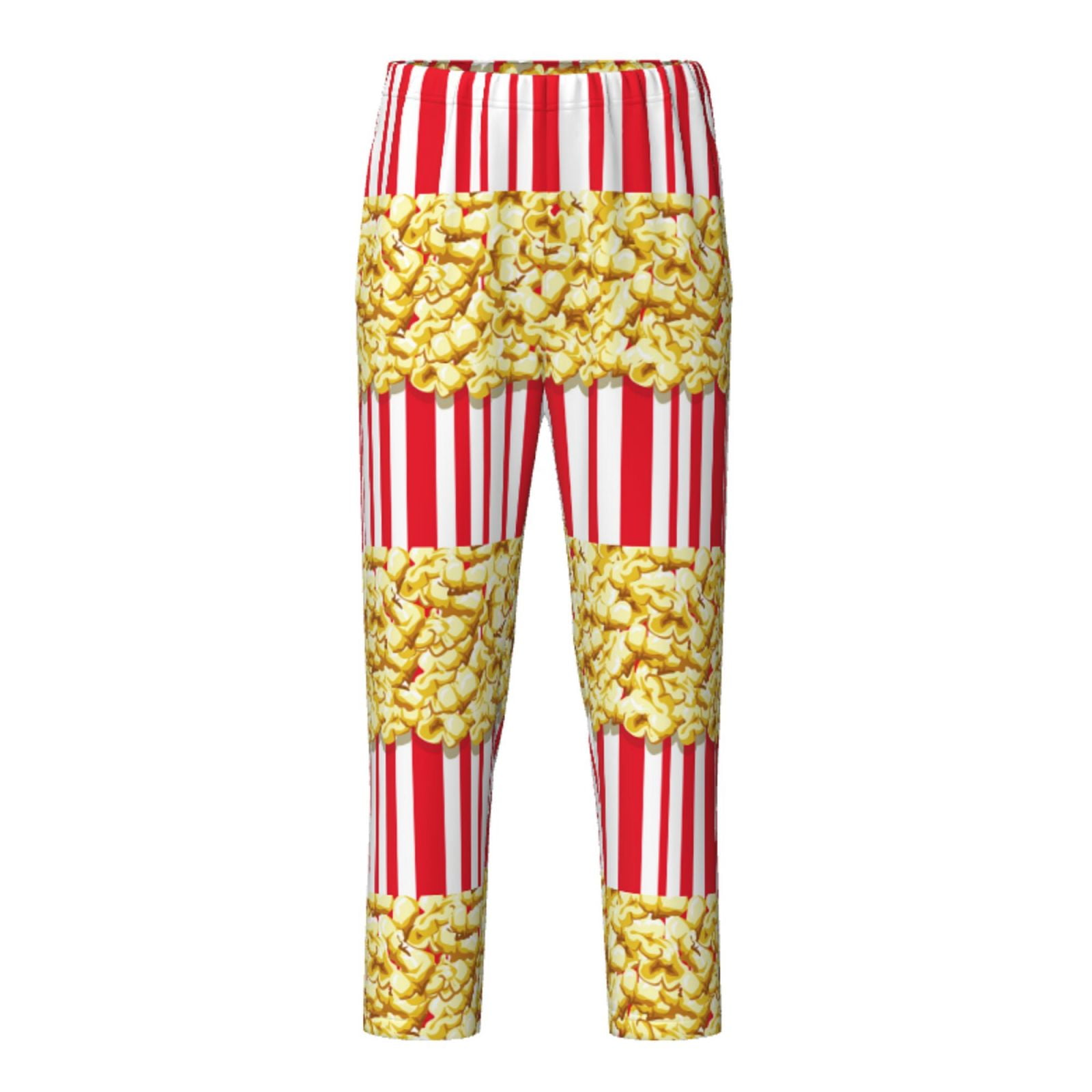 Zeuib Popcorn Print Pajama Pants for Girls Boys,PJ Bottoms for Kids ...