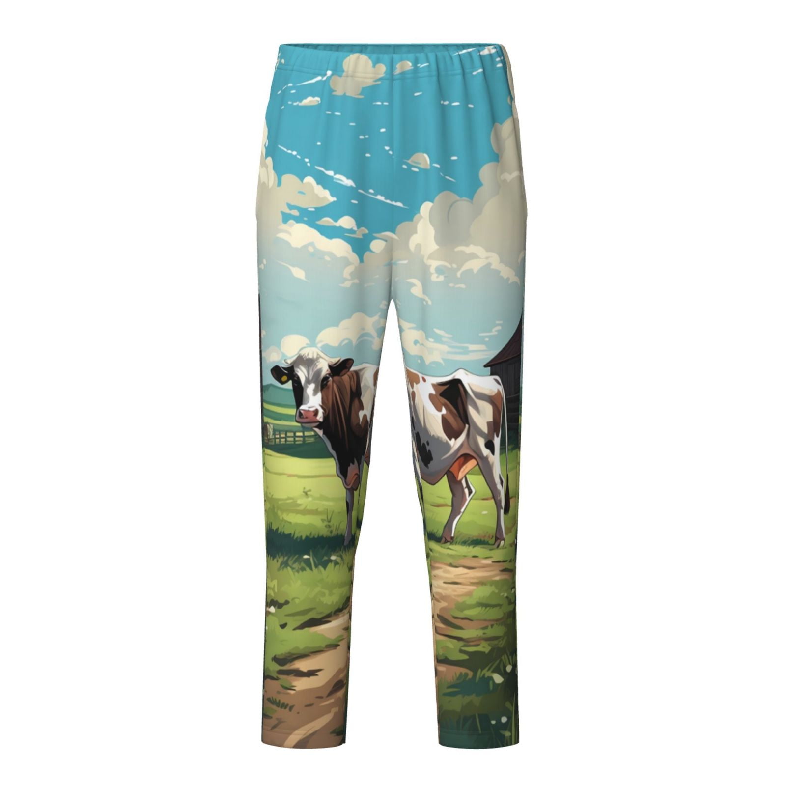 Zeuib Prairie Pasture Cow Print Pajama Pants for Girls Boys,PJ Bottoms ...