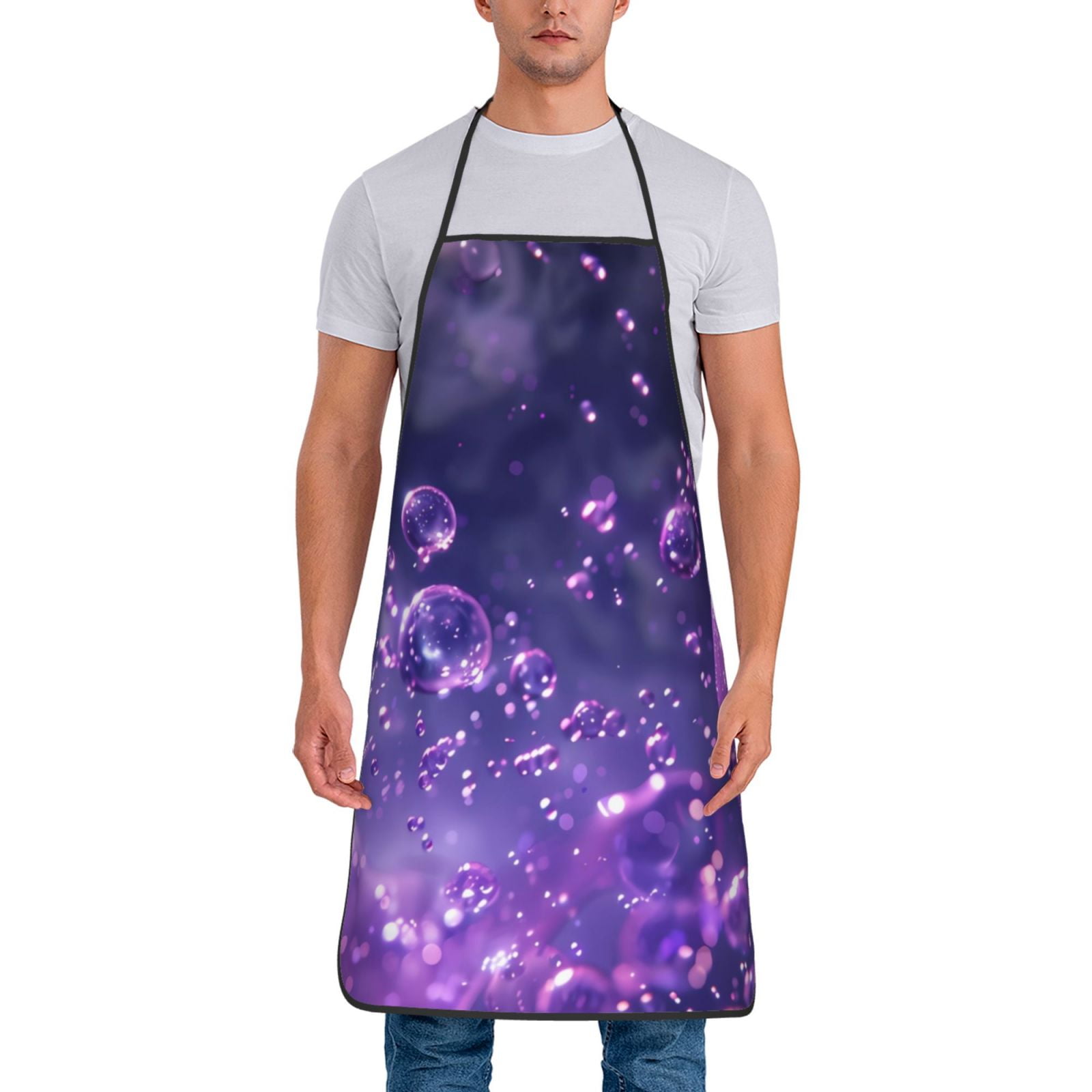 Zeuib Purple Bubble Abstract Art Print Unisex Waterproof Aprons ...