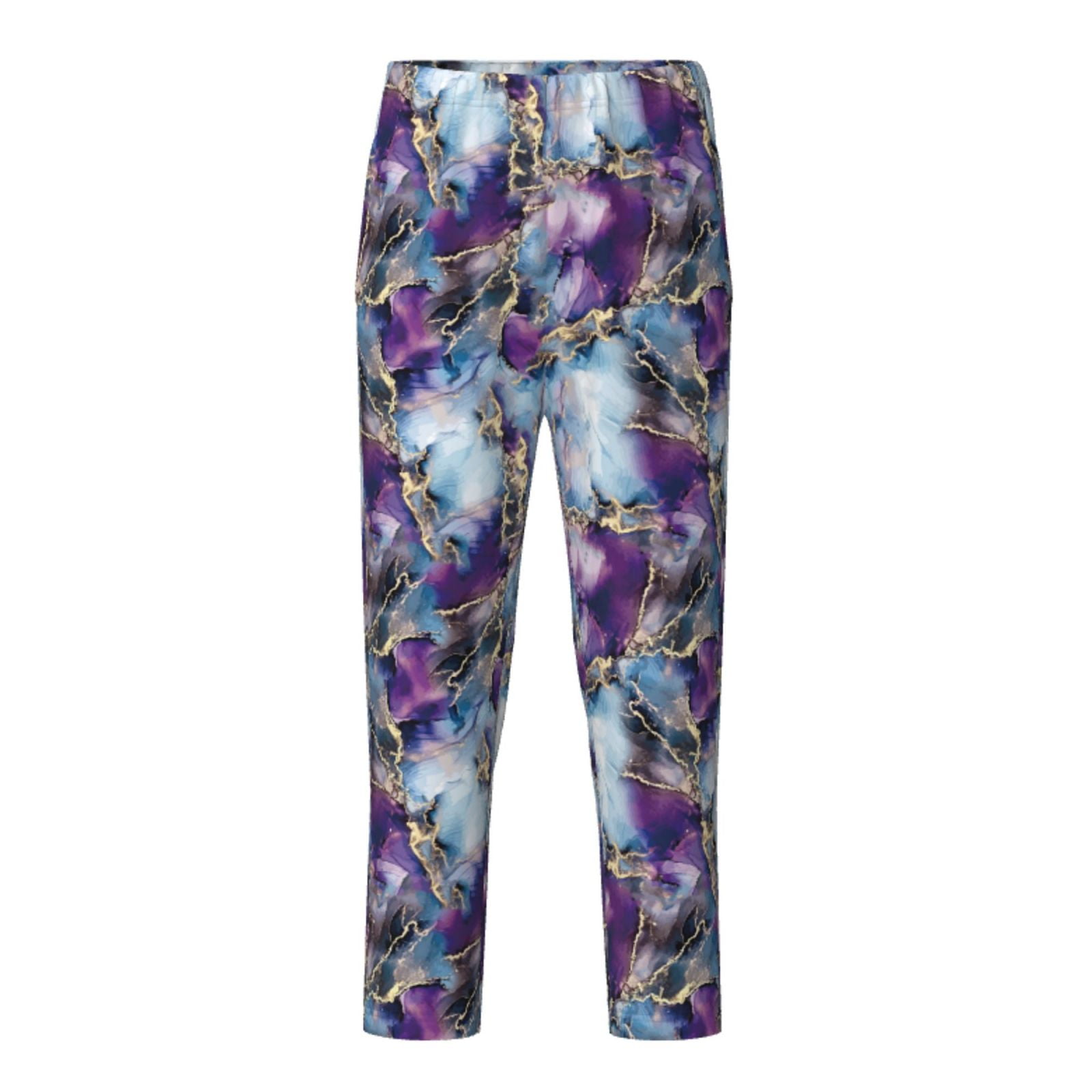 Zeuib Purple Marble Texture Print Pajama Pants for Girls Boys,PJ ...