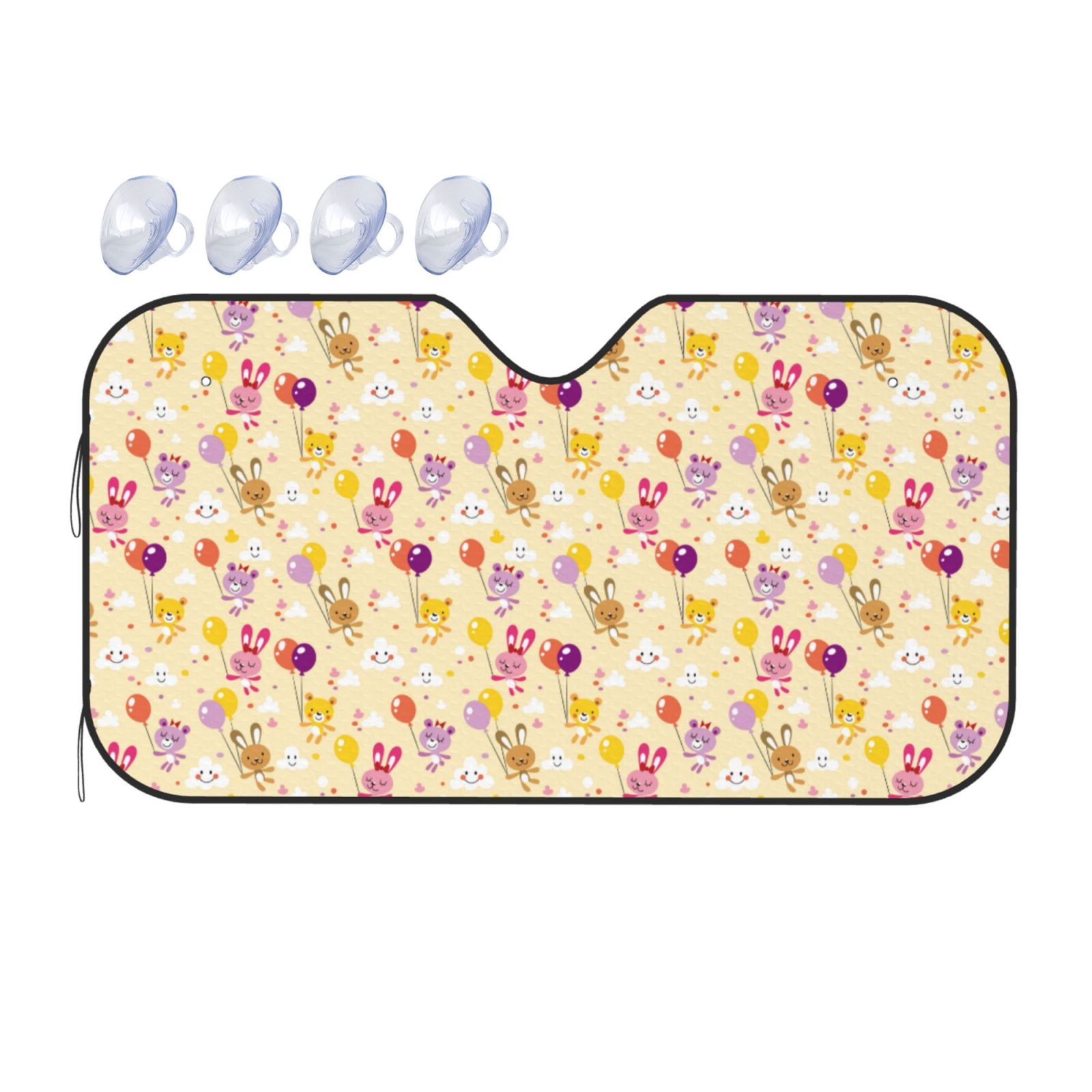 Zeuib Rabbit And Balloon Premium Car Sunshade: Superior Sun Protection ...