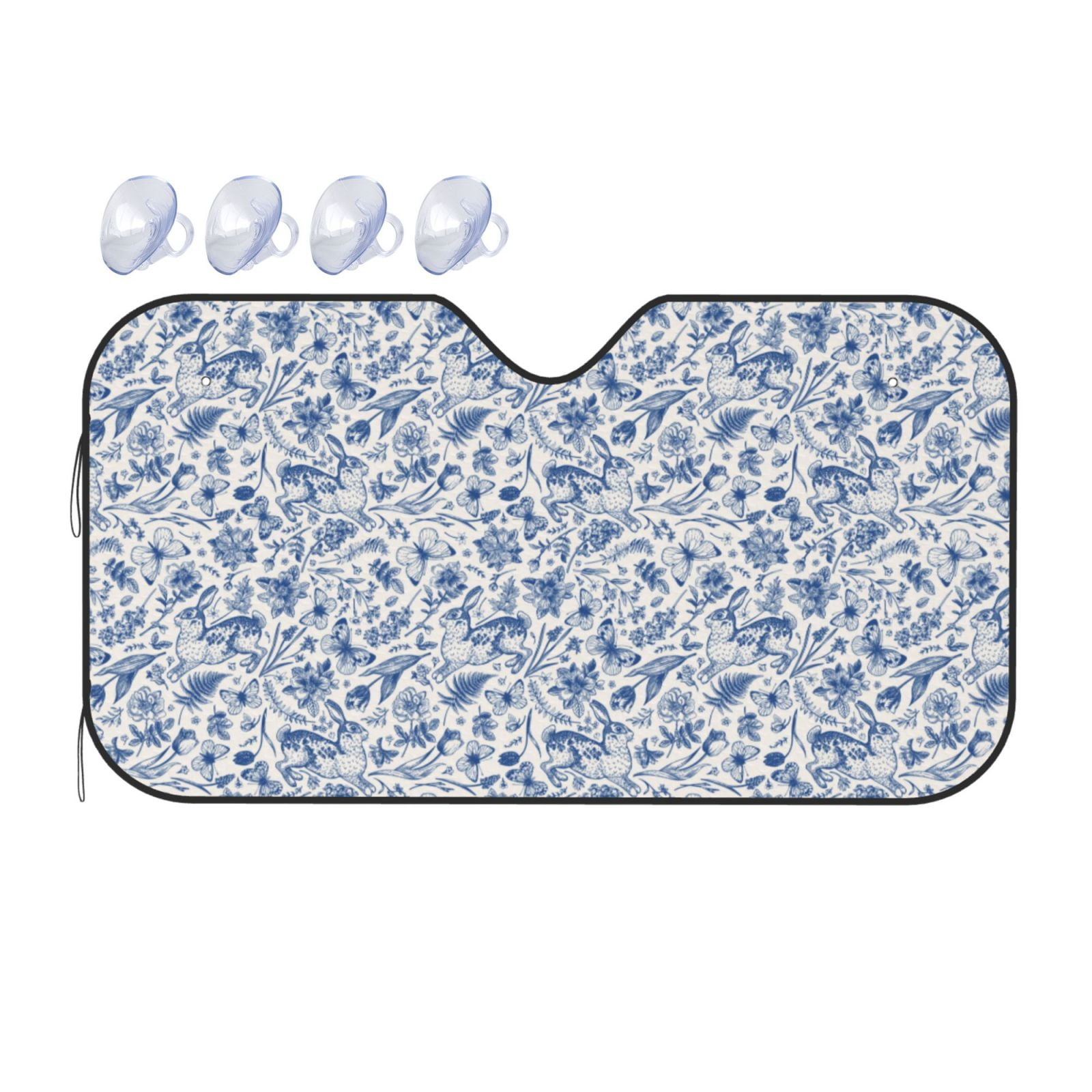 Zeuib Rabbit And Butterfly Premium Car Sunshade: Superior Sun ...