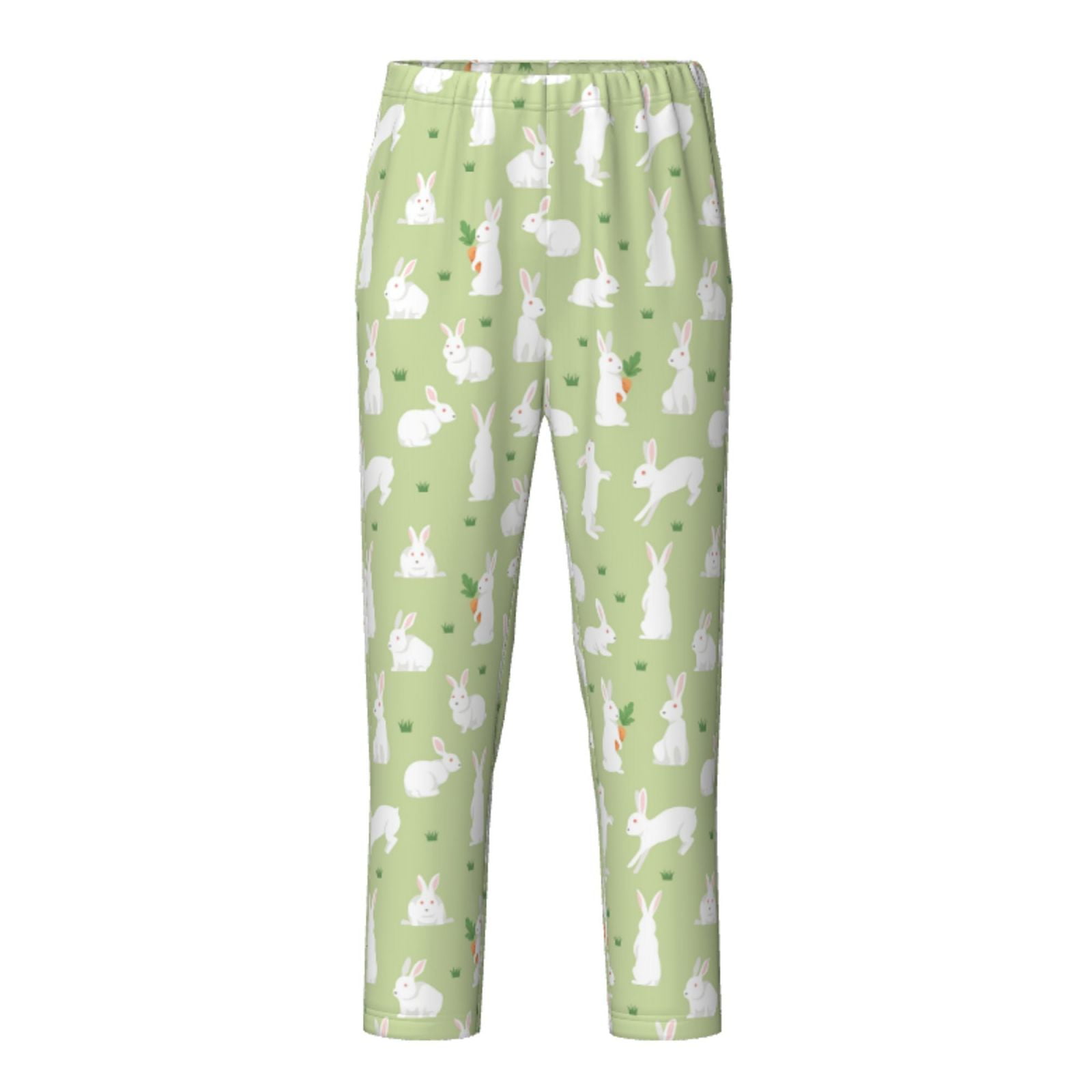 Zeuib Rabbit And Carrot (2) Print Pajama Pants for Girls Boys,PJ ...