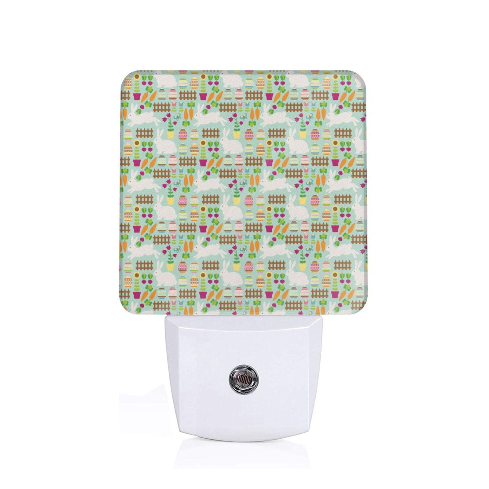 Zeuib Rabbit And Carrot LED Night Light,Plug in Night Light with Dusk ...