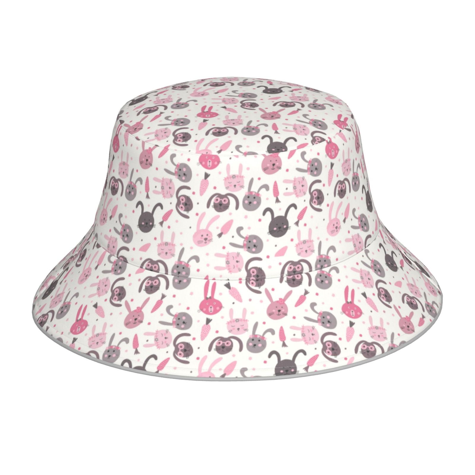 Zeuib Rabbit And Carrot Reflective Bucket Hat, UV Protection, Wide Brim ...