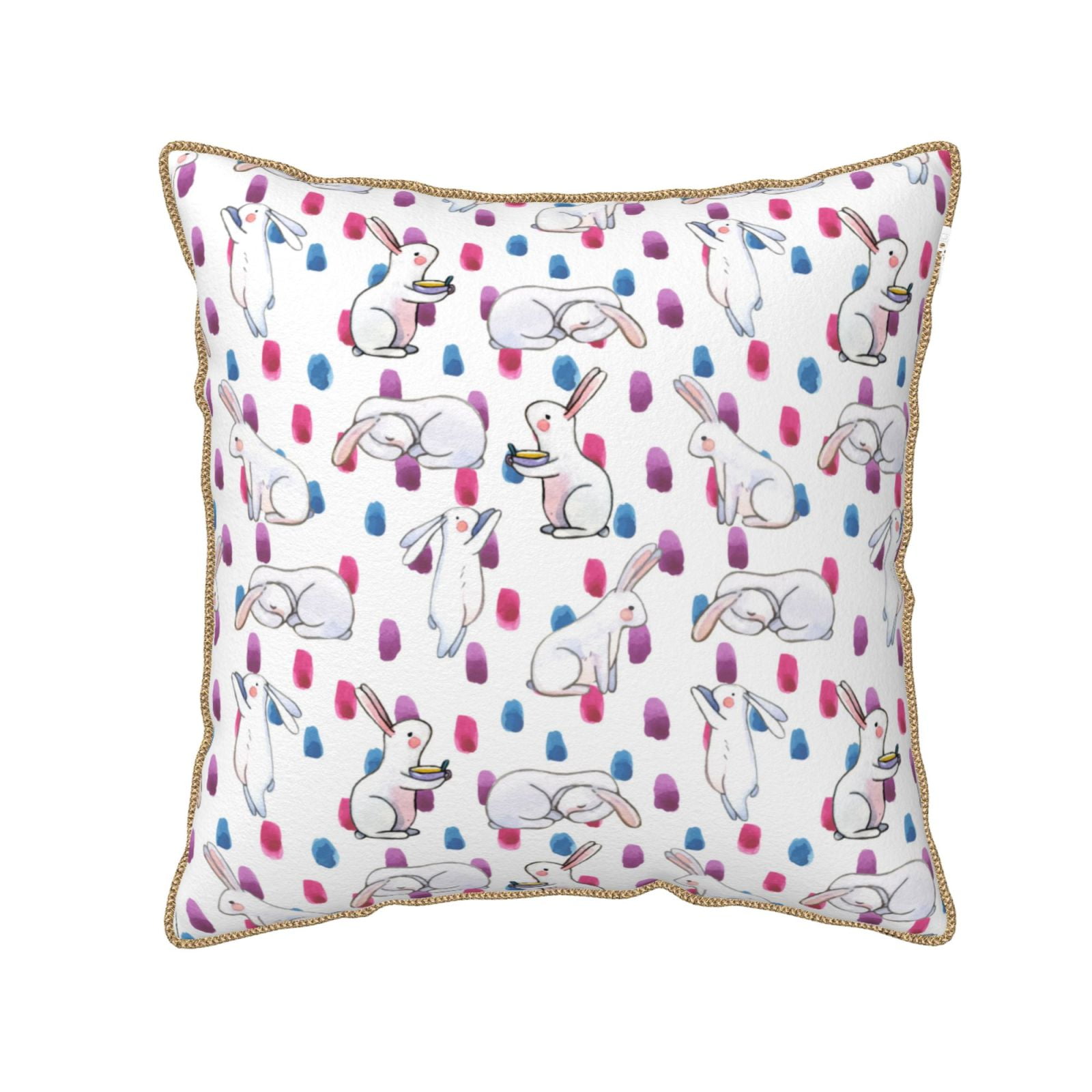 Zeuib Rabbit Eating Print Decorative Throw Pillow Covers,Cushion Covers ...