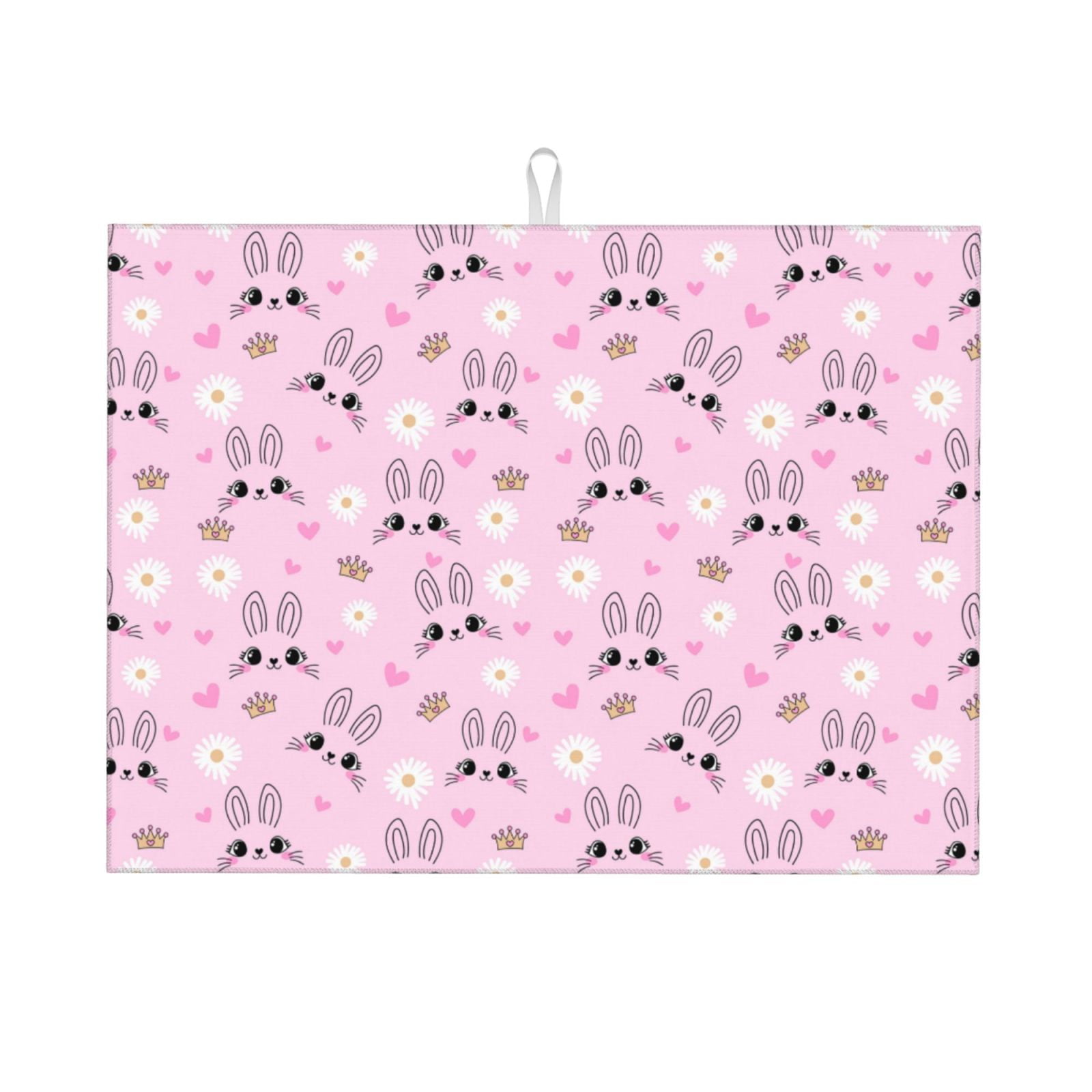 Zeuib Rabbit Face Dish Drainer Kitchen Counter, Kitchen Drying Mat,Heat ...