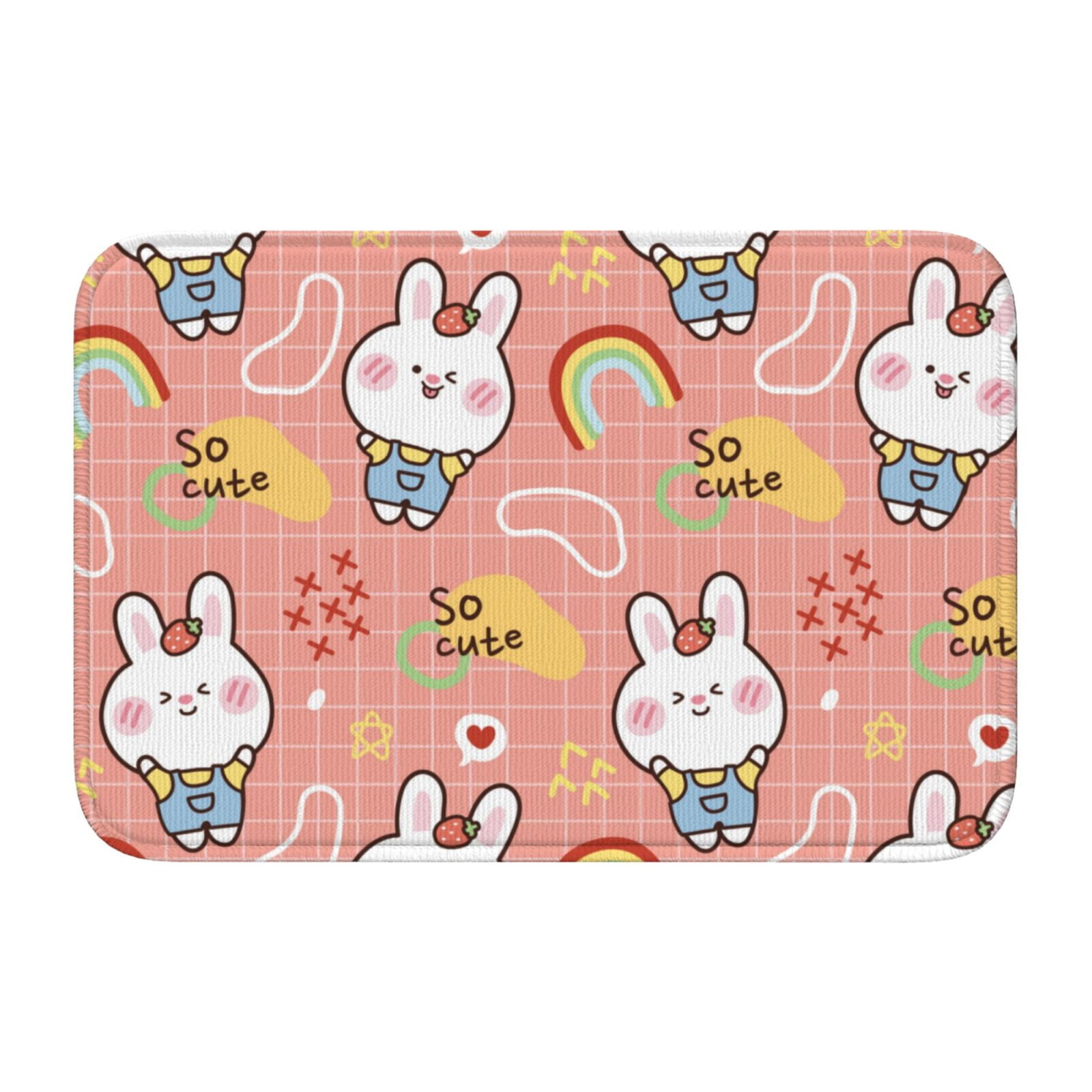 Zeuib Rabbit So Cute Anti-Slip Polyester Floor Mat - Durable, Non ...