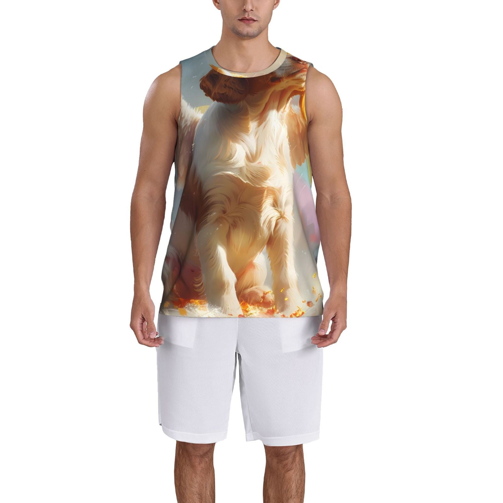 Zeuib Rainbow English Cocker Spaniel Jersey Shirt for Men,Mesh Athletic ...