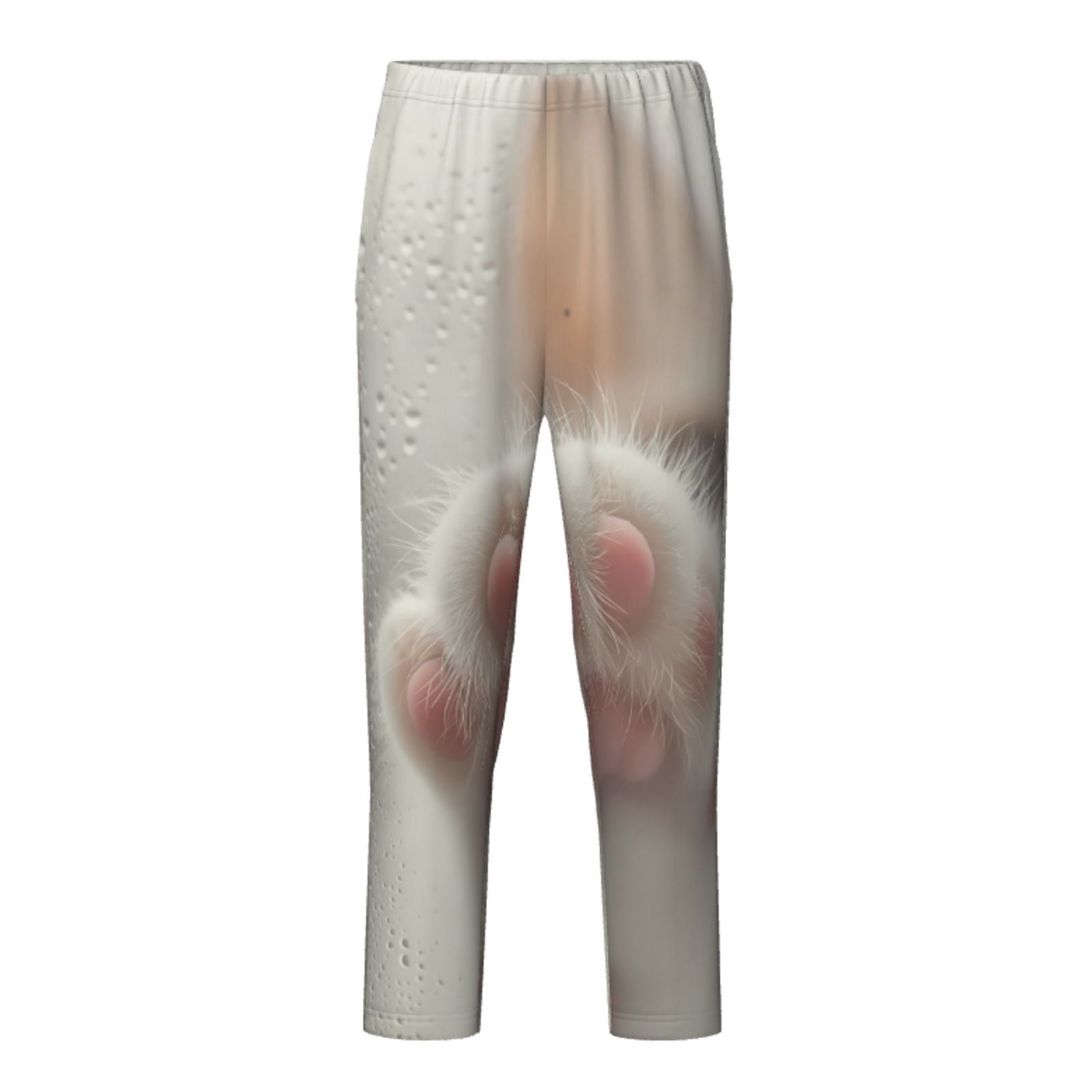 Zeuib Raindrop Kitten Paw Print Pajama Pants for Girls Boys,PJ Bottoms ...