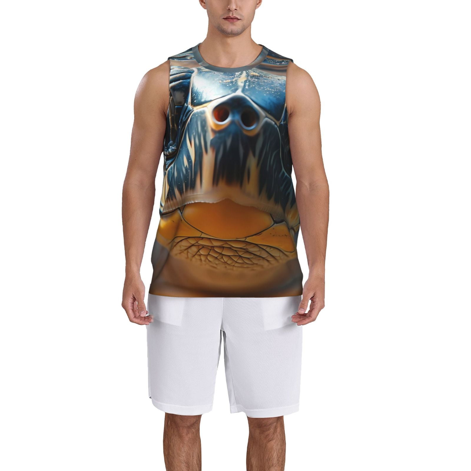 Zeuib Realistic Cute Sea Turtle Jersey Shirt for Men,Mesh Athletic ...