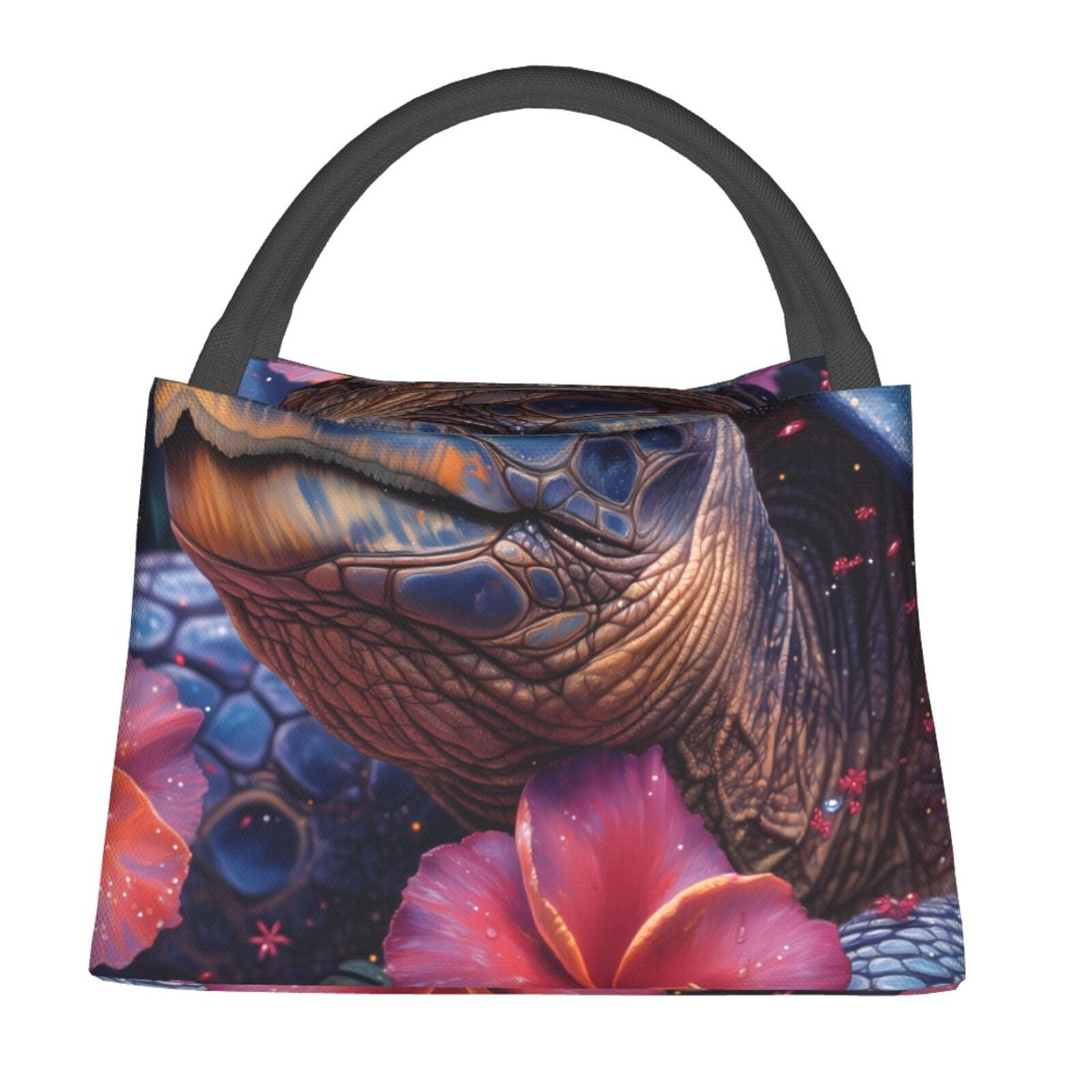 Zeuib Realistic Flower Turtle Lunch Bag,Collapsible Cooler Bag ...