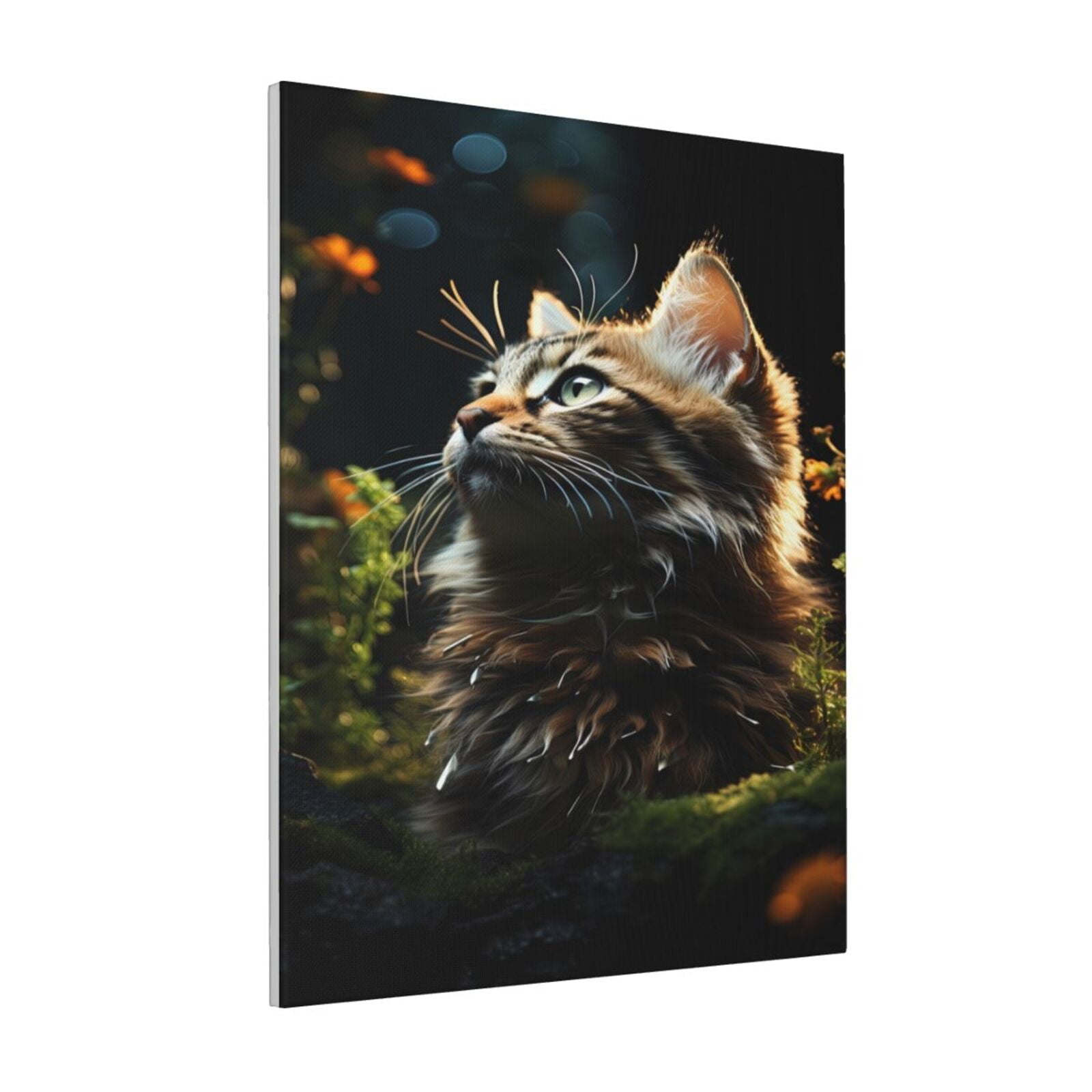 Zeuib Realistic Style Cute Cat Print Farmhouse Canvas Wall Art For ...