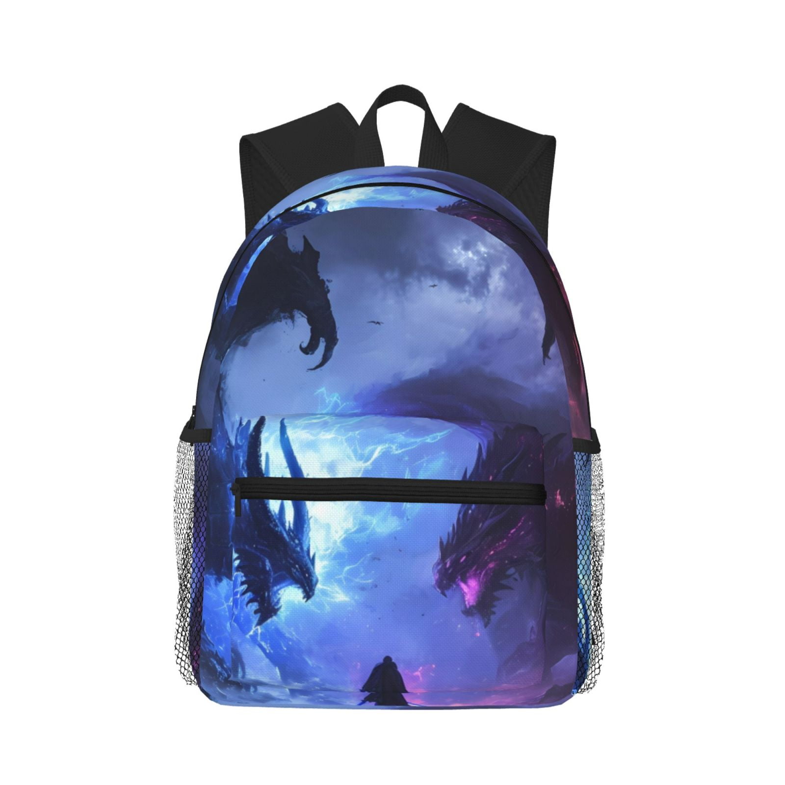 Zeuib Red And Blue Fire Dragon Backpack，Stylish, Comfortable, and ...