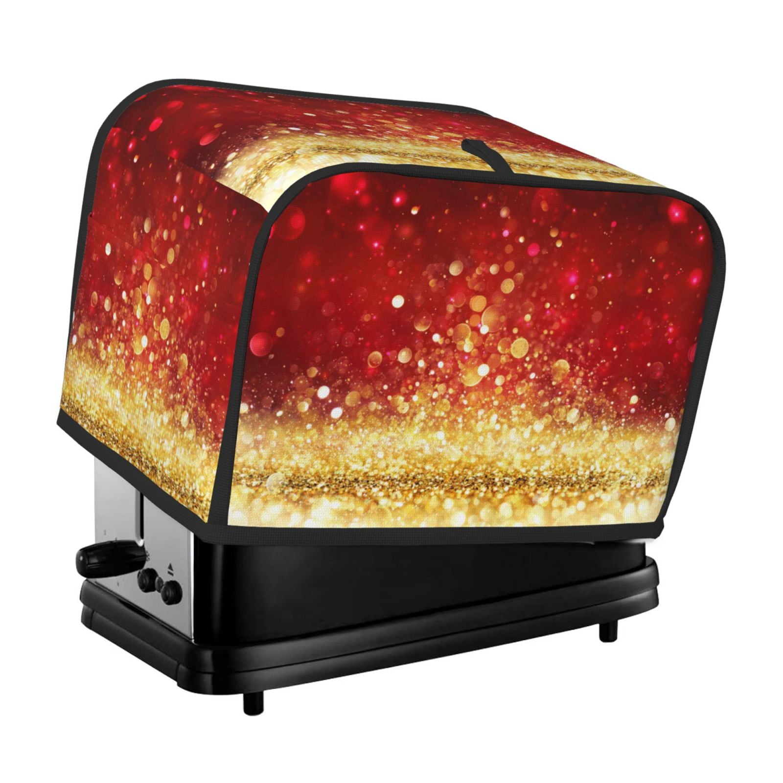 Zeuib Red Gold Glitter Two Slice Toaster Dust Cover Appliance Cover And ...