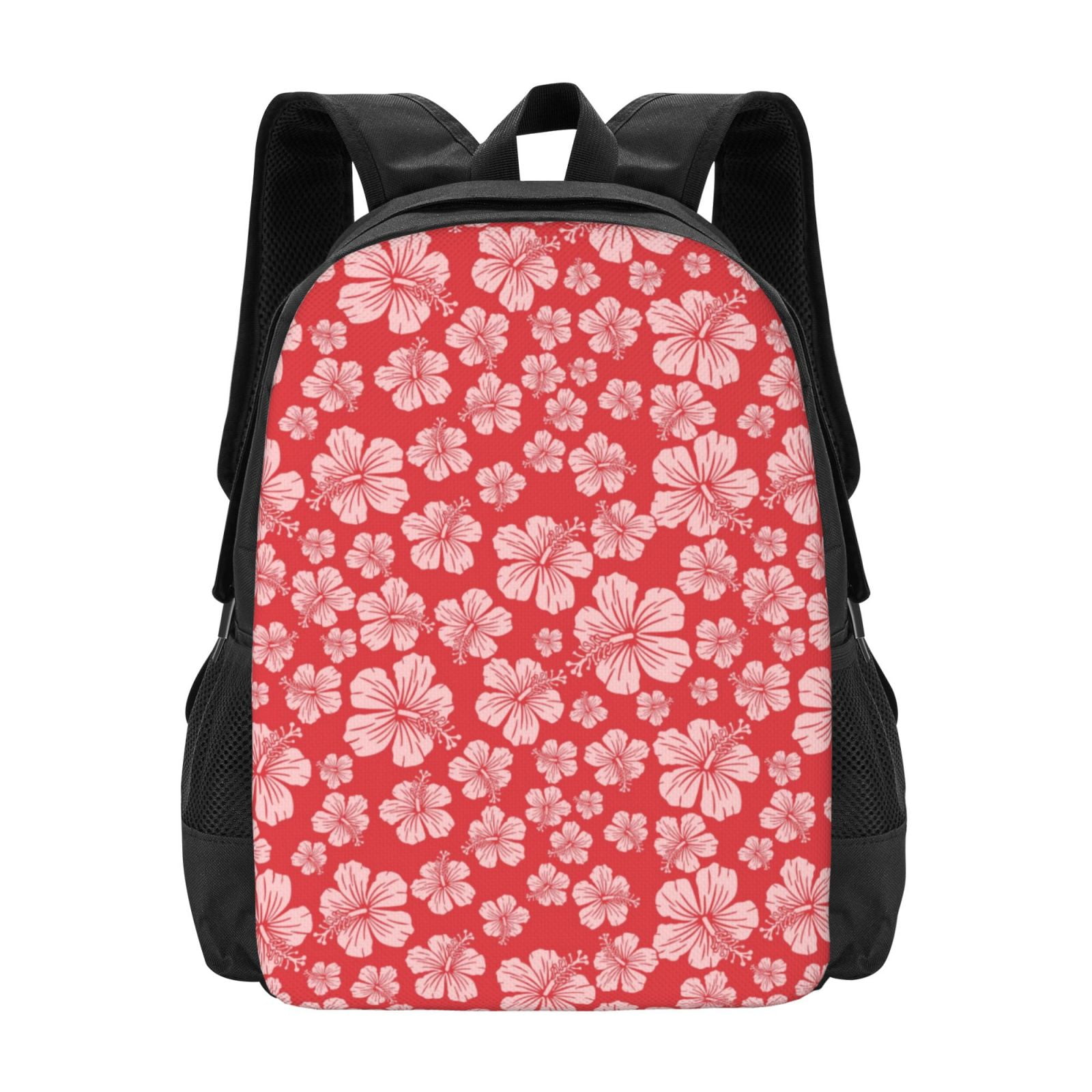 Zeuib Red Hibiscus Flower Stylish and Lightweight Backpack: Perfect for ...