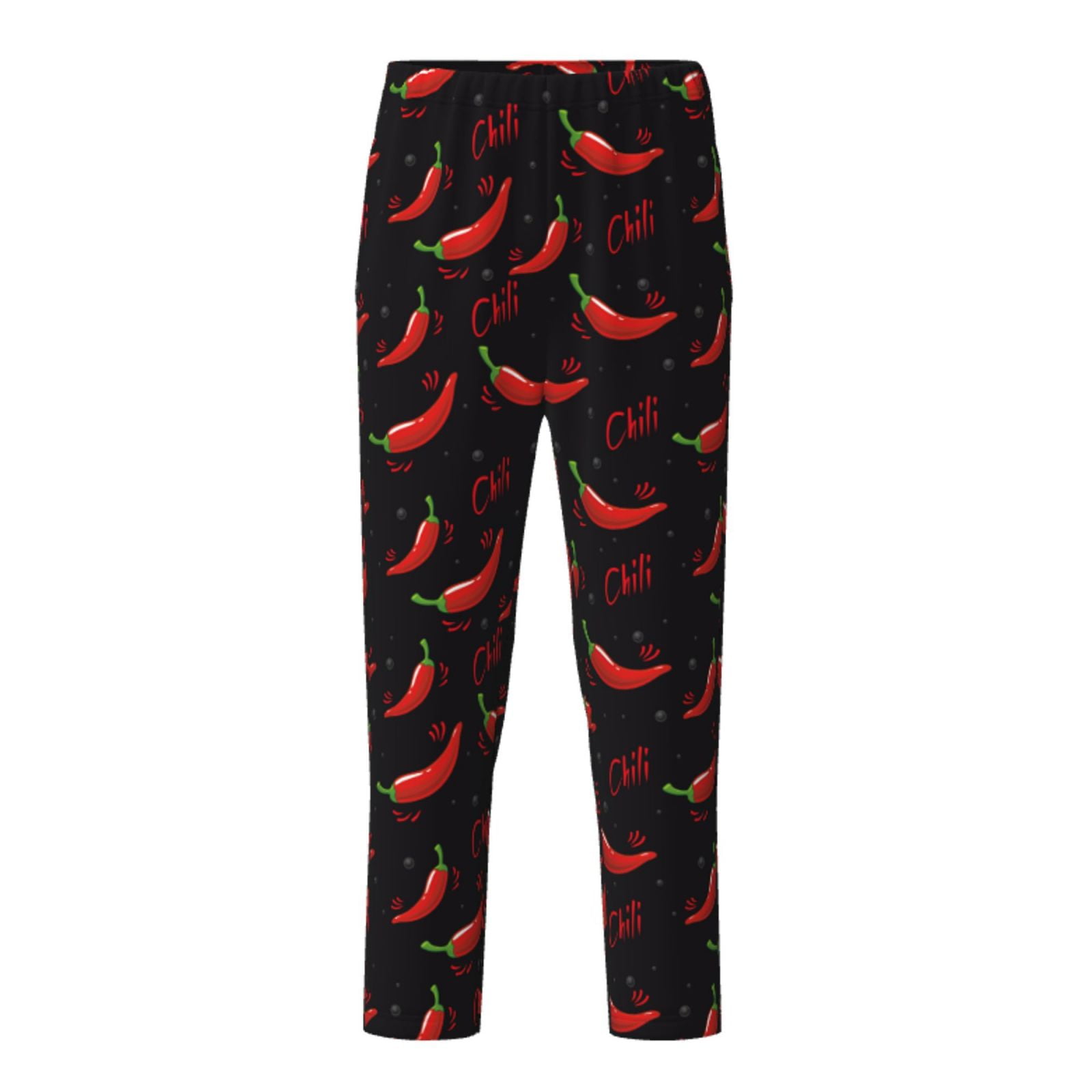 Zeuib Red Hot Chili Print Pajama Pants for Girls Boys,PJ Bottoms for ...