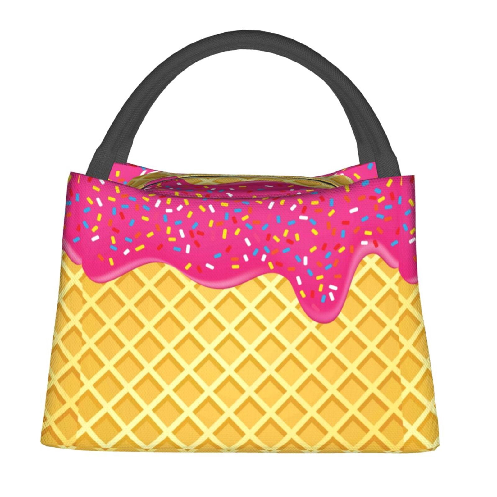 Zeuib Red Ice Cream Lunch Bag,Collapsible Cooler Bag Insulated ...