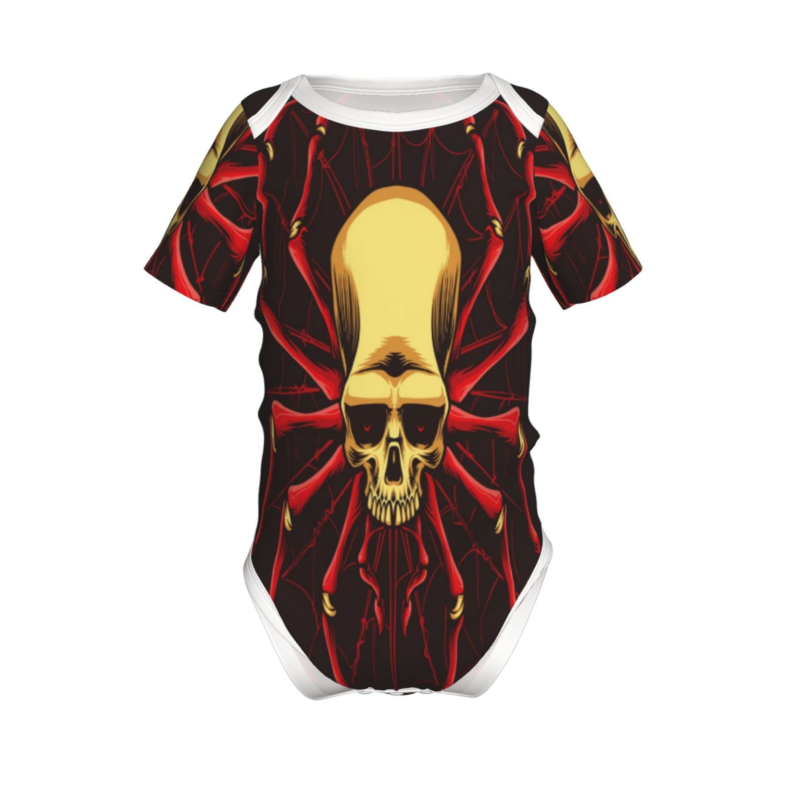 Zeuib Red Skull Spider Print Newborn Baby Romper Clothing,Infant ...