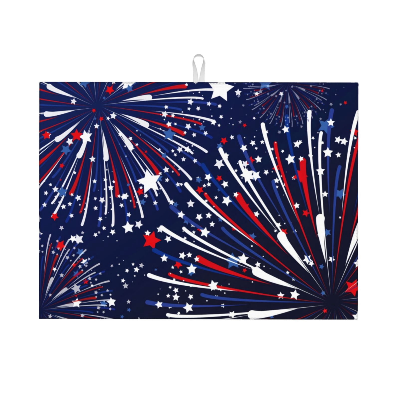 Zeuib Red White Blue Fireworks 1 Dish Drainer Kitchen Counter, Kitchen ...