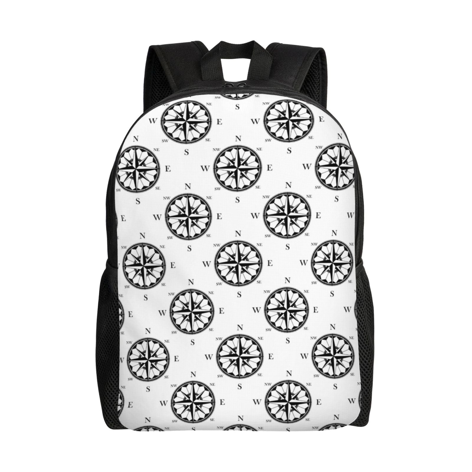 Zeuib Retro Compass Print Business Travel Backpack, Durable Water ...