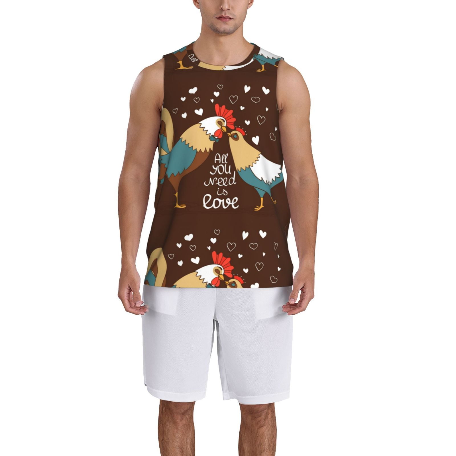 Zeuib Rooster And Chicken Jersey Shirt for Men,Mesh Athletic Practice ...