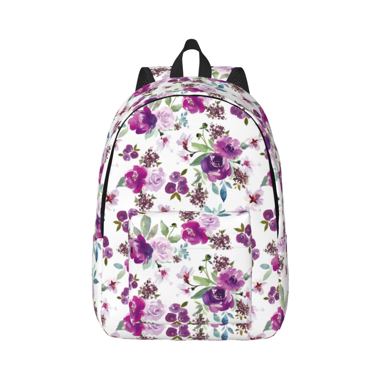 Zeuib Rose Flowers Stylish and Durable Canvas Backpack: Perfect for ...