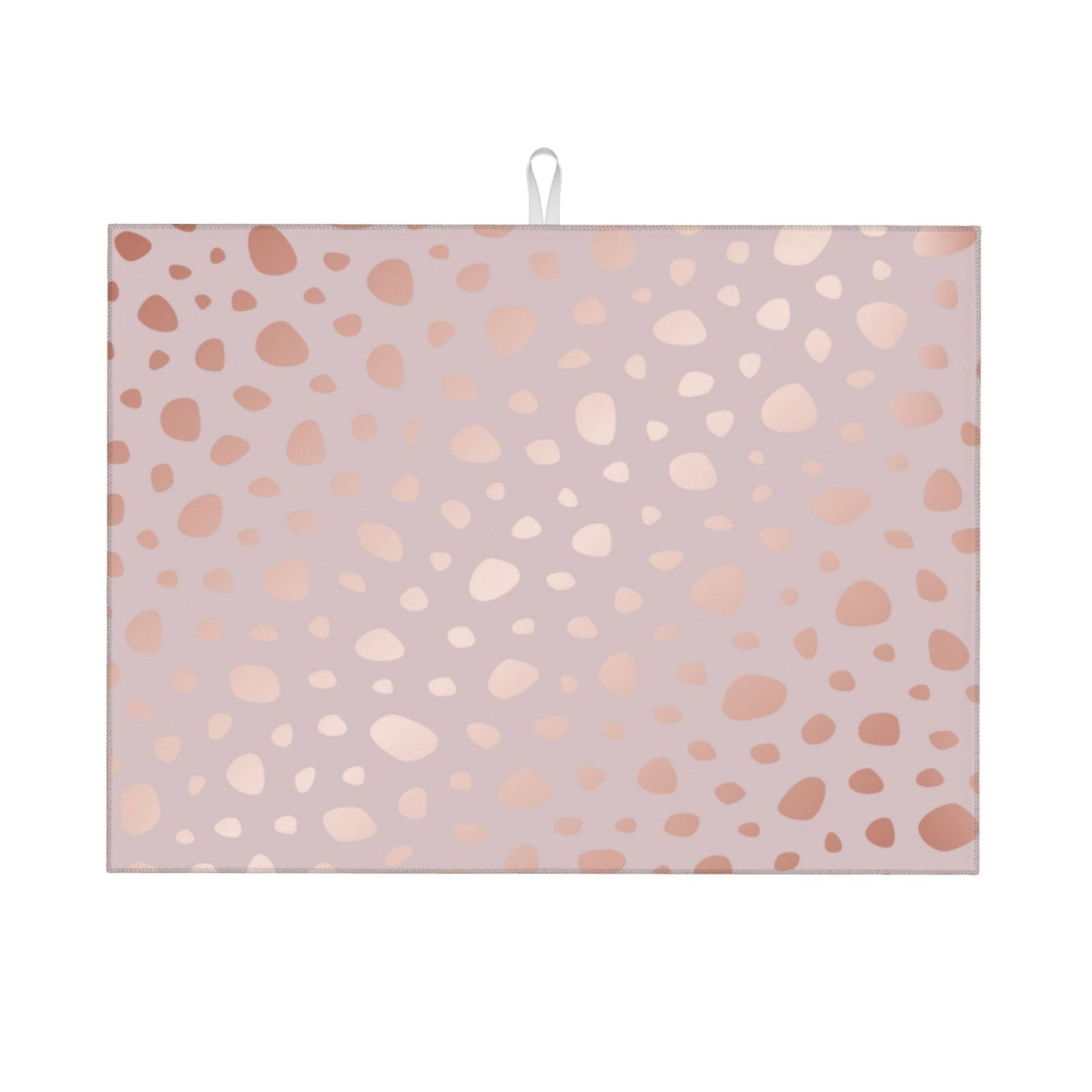 Zeuib Rose Gold Abstract Spots 1 Dish Drainer Kitchen Counter, Kitchen ...