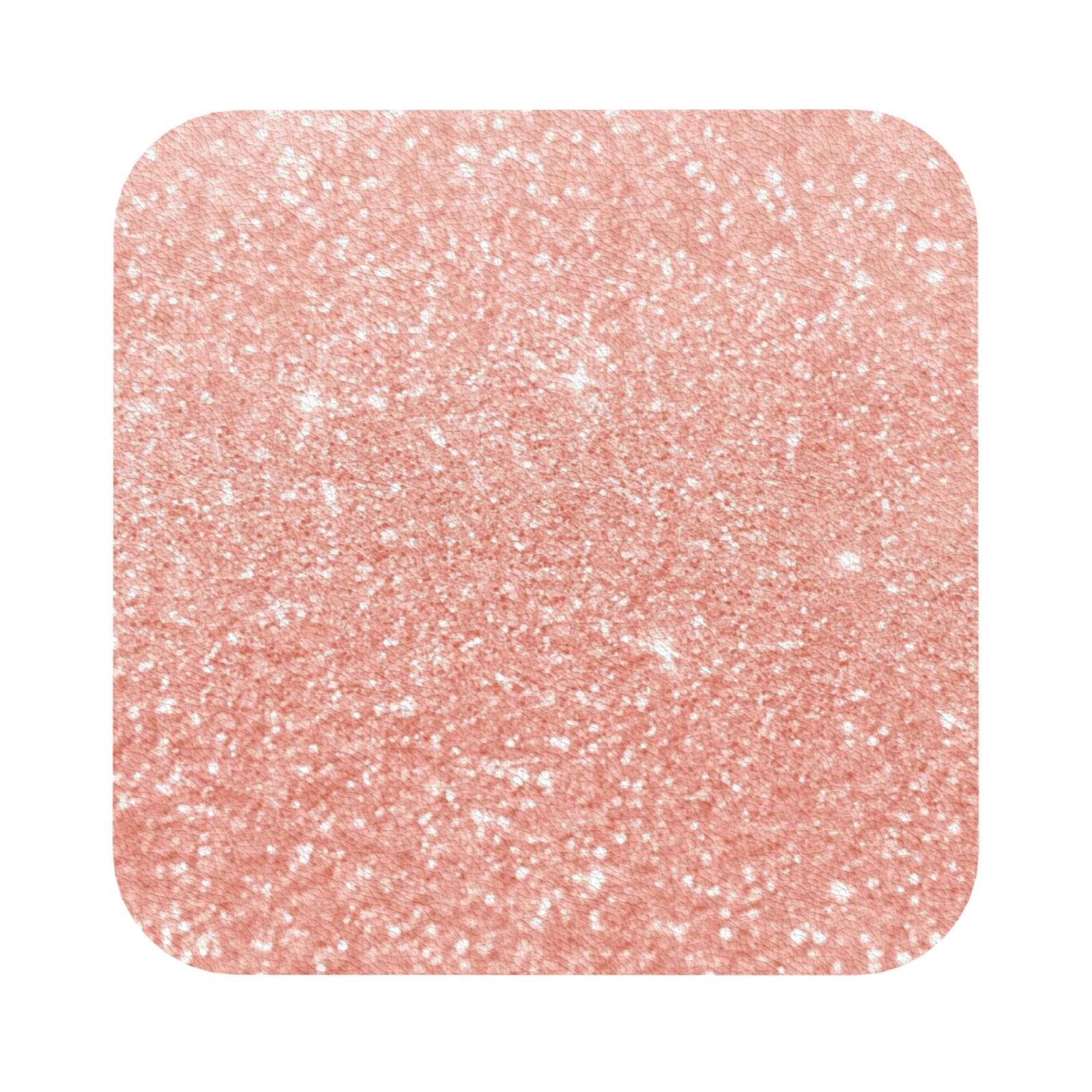 Zeuib Rose Gold Glitter Print Set of 6 Coasters for Drinks, Glass ...
