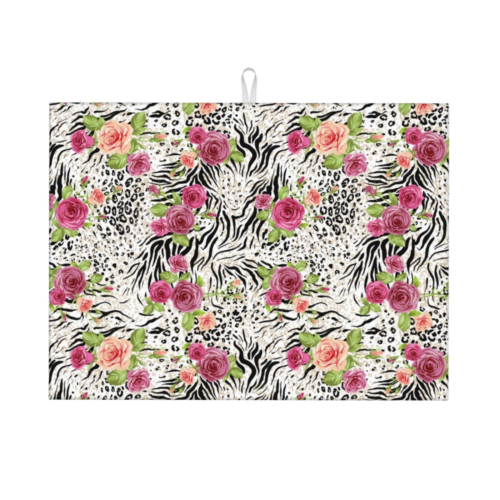 Zeuib Roses Mixed Zebra Dish Drainer Kitchen Counter, Kitchen Drying ...