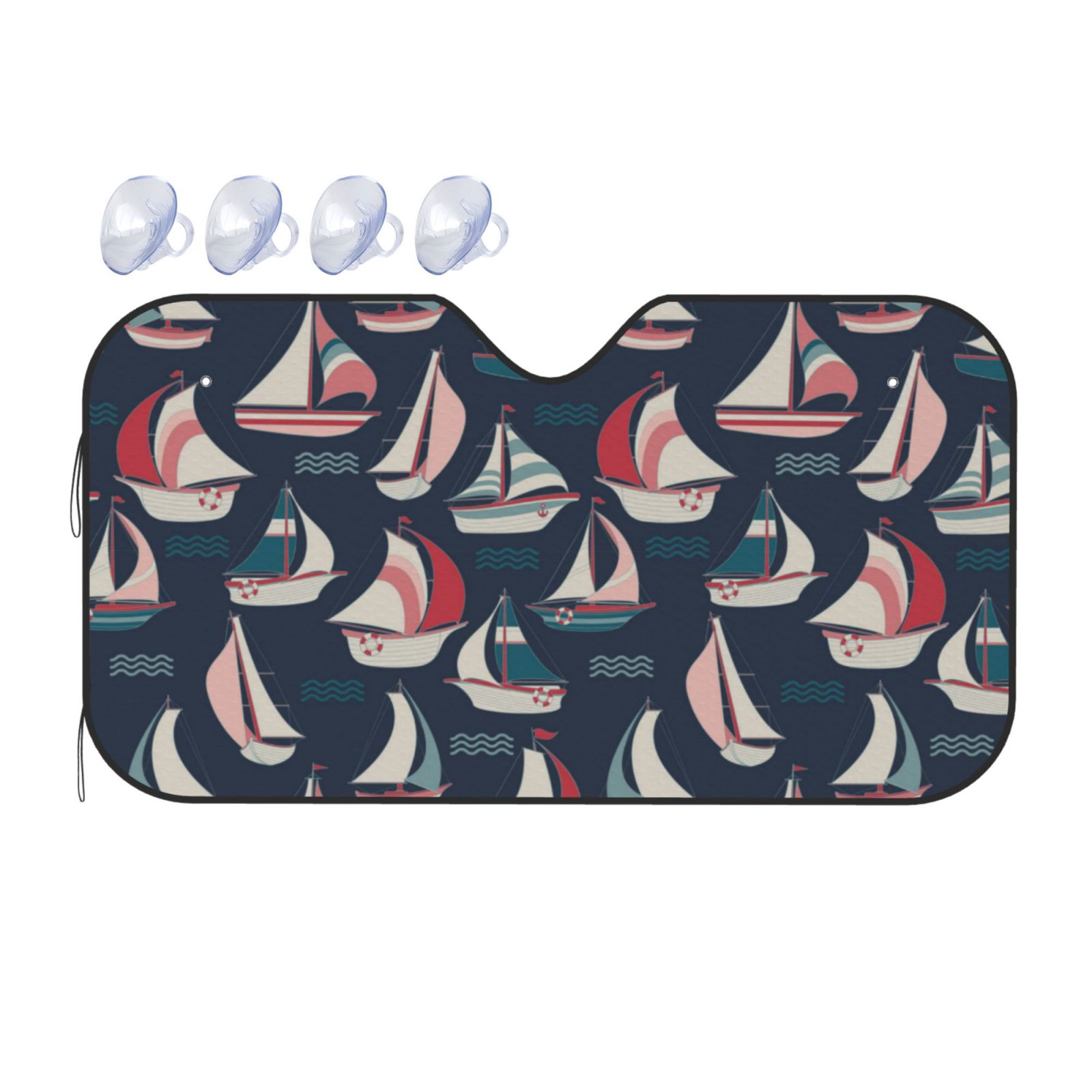 Zeuib Sailboat And Wave Premium Car Sunshade: Superior Sun Protection ...