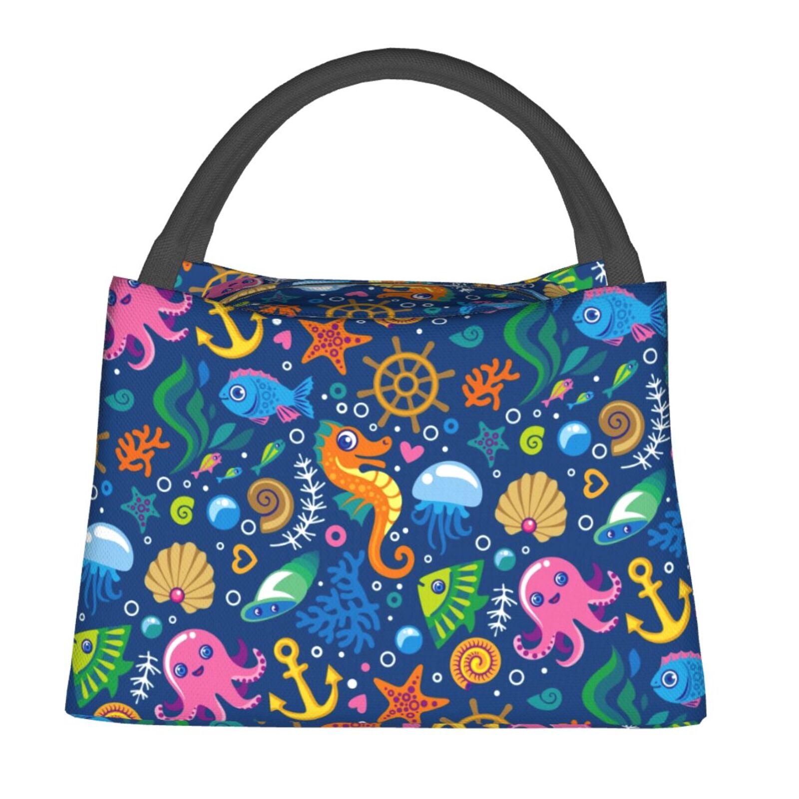 Zeuib Sea Fish Lunch Bag,Collapsible Cooler Bag Insulated,Leakproof ...