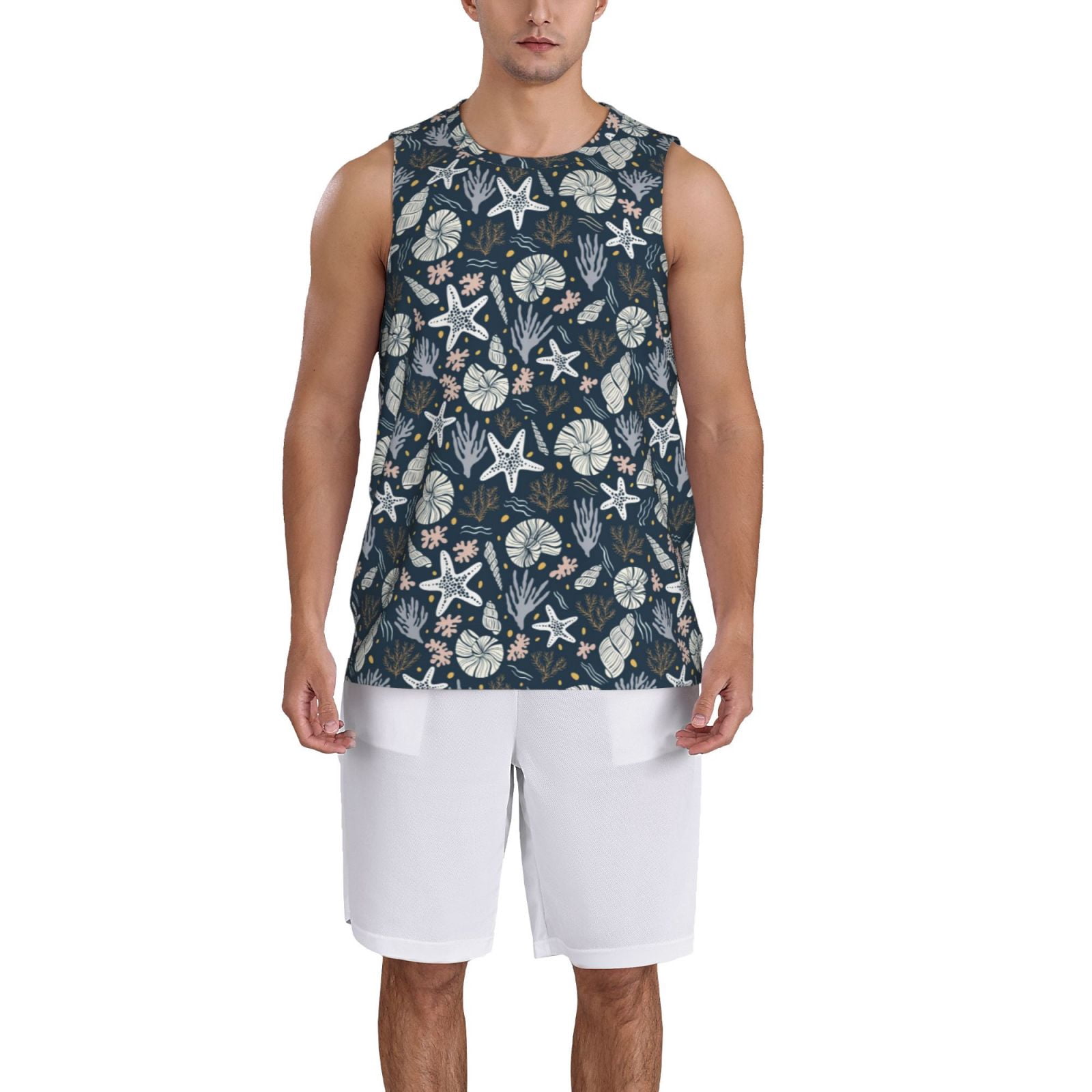 Zeuib Sea Shells 1 Jersey Shirt for Men,Mesh Athletic Practice Sports ...